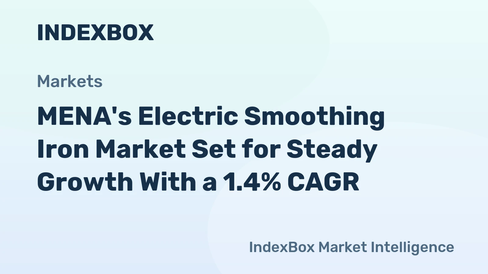 MENA's Electric Smoothing Iron Market Set for Steady Growth With a 1.4% CAGR
