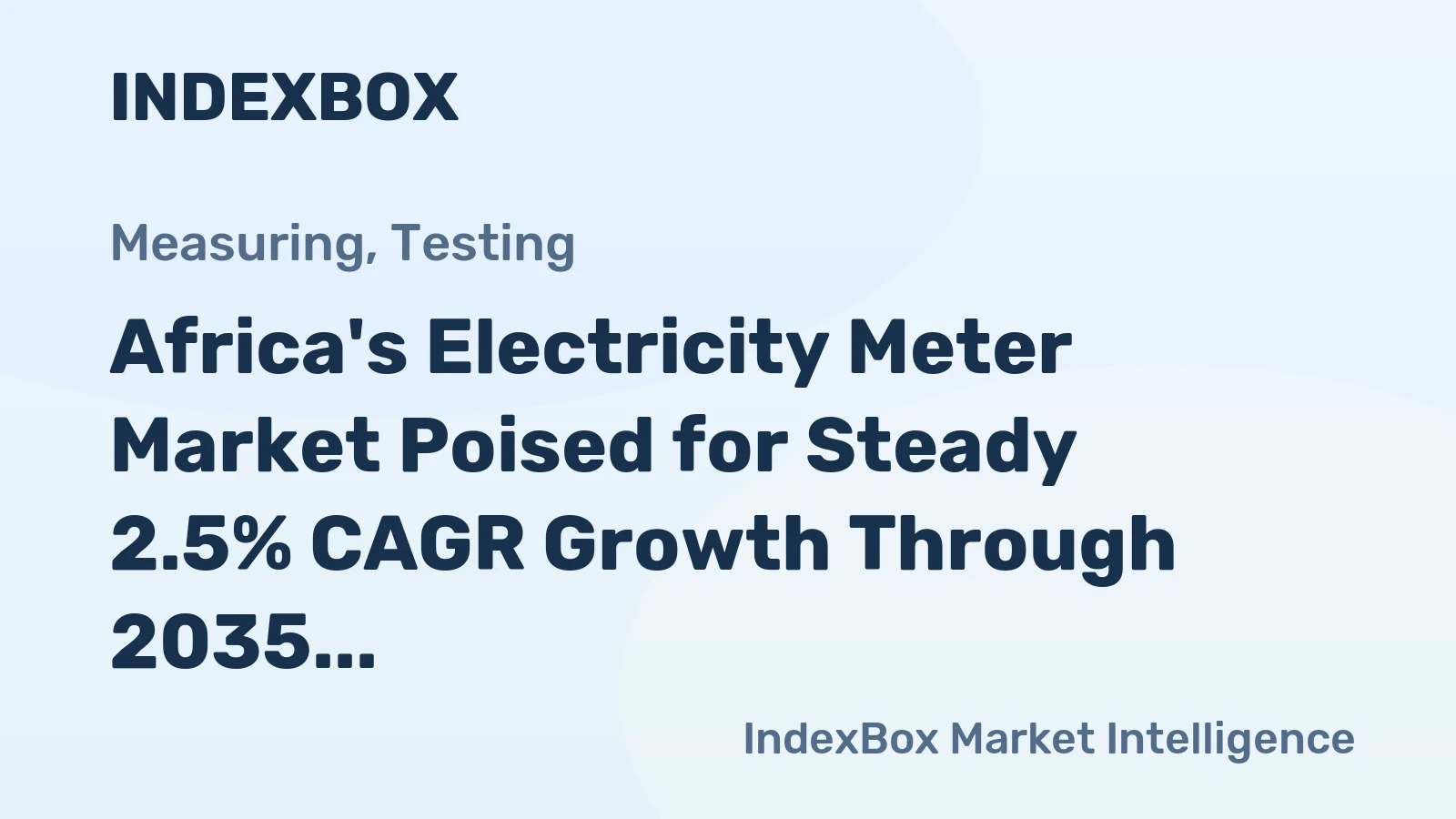 Africa's Electricity Meter Market Poised for Steady 2.5% CAGR Growth Through 2035
