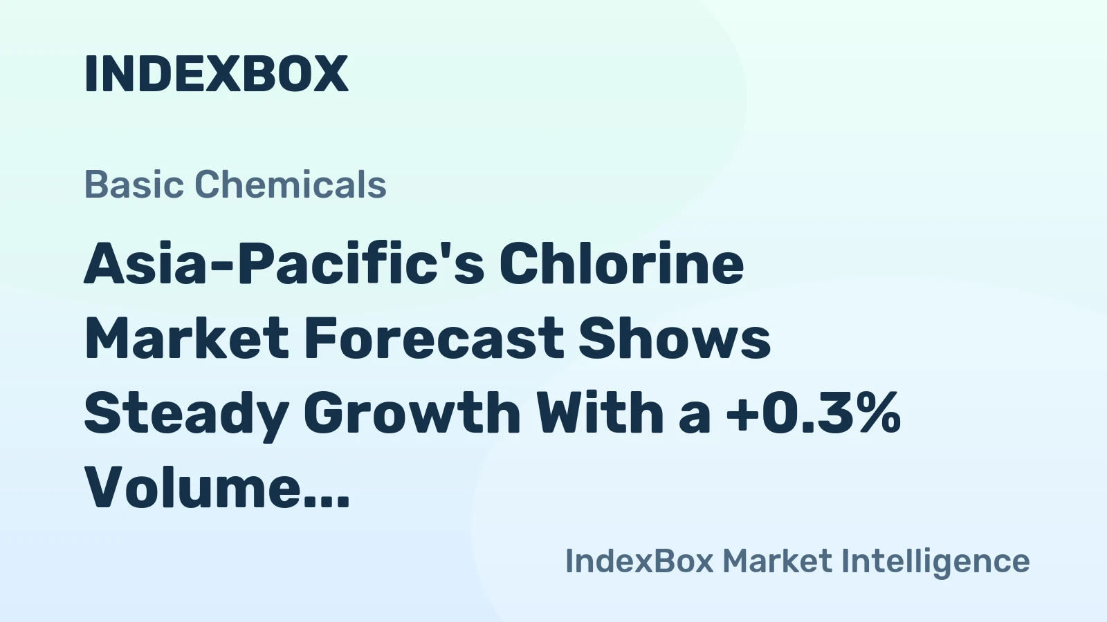 Asia-Pacific's Chlorine Market Forecast Shows Steady Growth With a +0.3% Volume CAGR Through 2035
