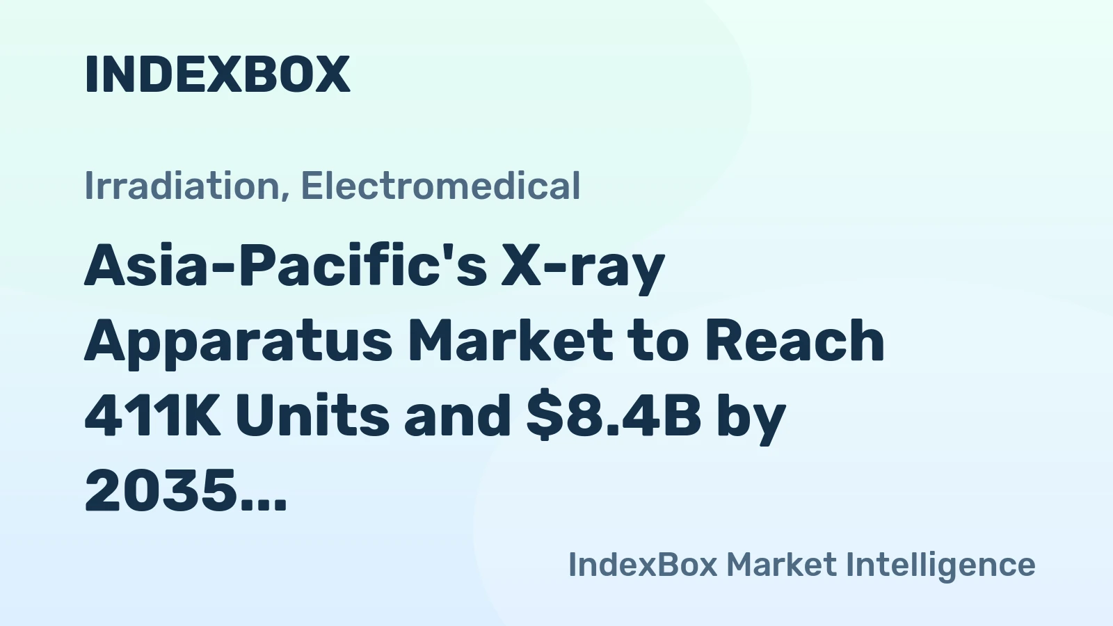 Asia-Pacific's X-ray Apparatus Market to Reach 411K Units and $8.4B by 2035, Fueled by Rising Demand