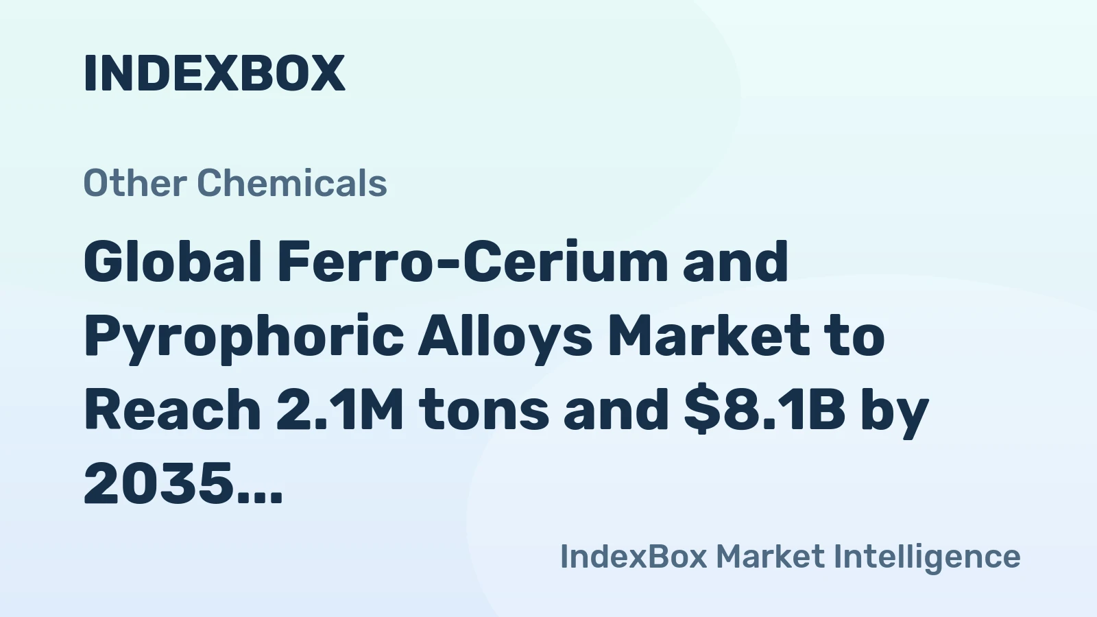 Global Ferro-Cerium and Pyrophoric Alloys Market to Reach 2.1M tons and $8.1B by 2035