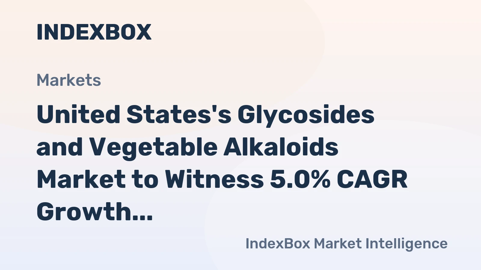 United States's Glycosides and Vegetable Alkaloids Market to Witness 5.0% CAGR Growth from 2024 to 2035
