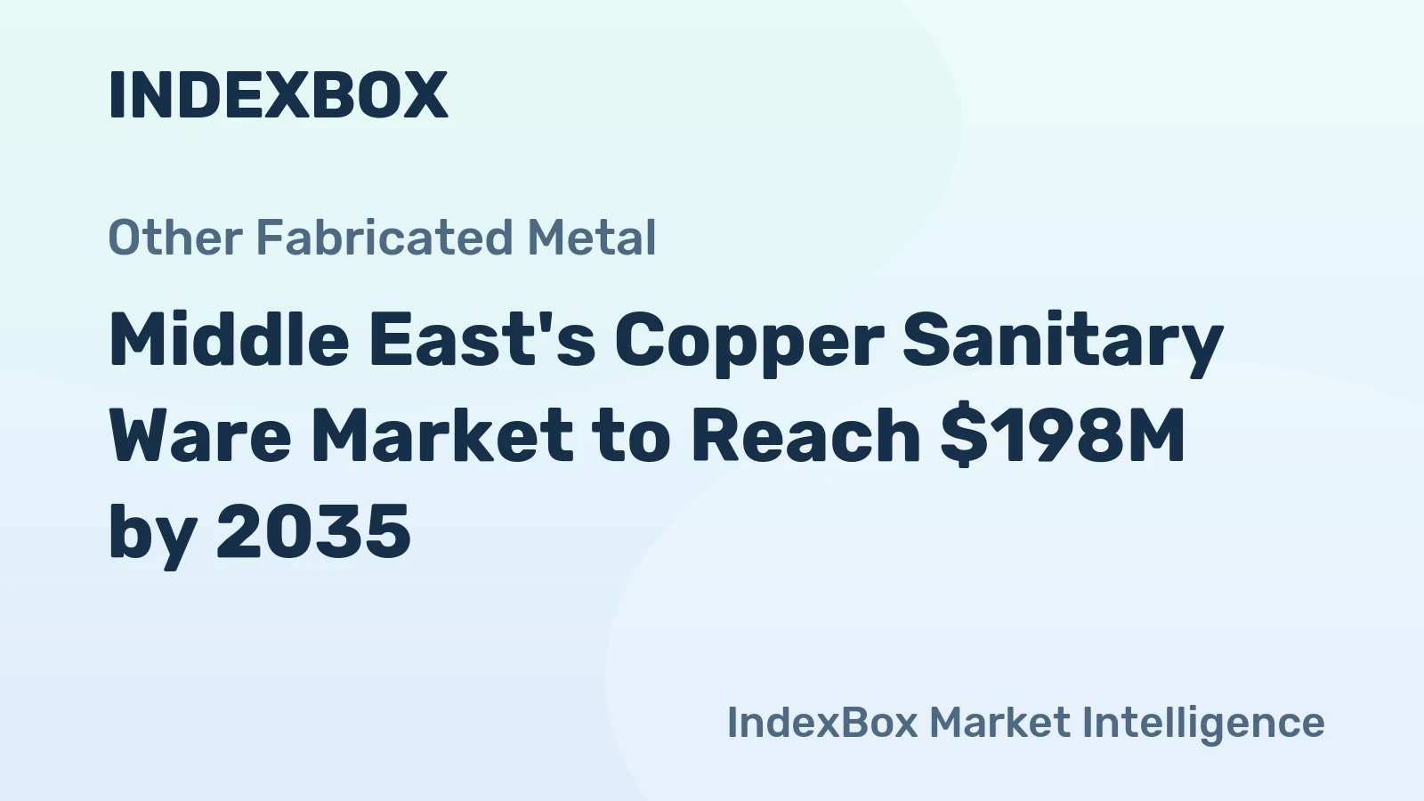 Middle East's Copper Sanitary Ware Market to Reach $198M by 2035