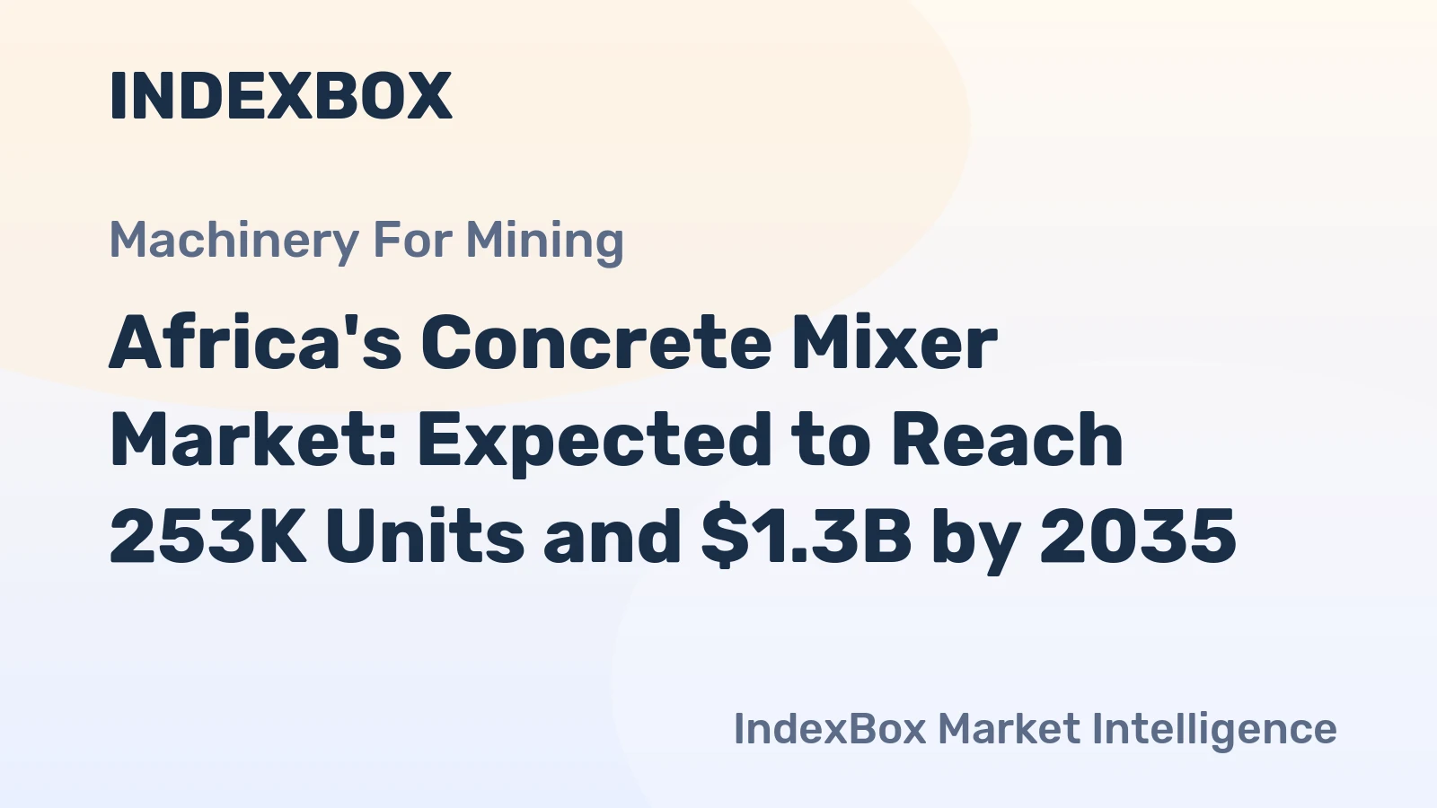 Africa's Concrete Mixer Market: Expected to Reach 253K Units and $1.3B by 2035