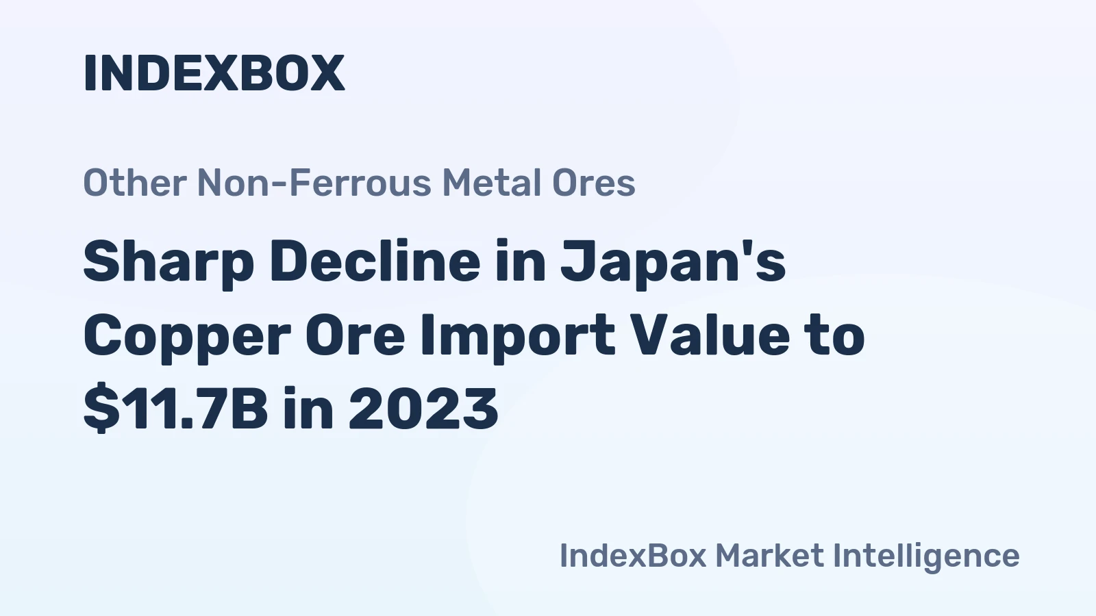 Sharp Decline in Japan's Copper Ore Import Value to $11.7B in 2023
