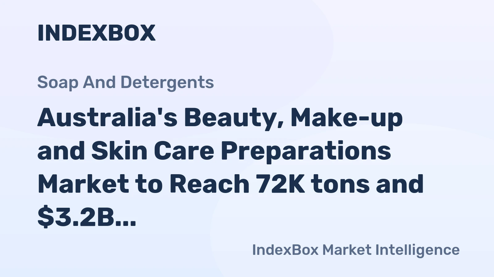 Australia's Beauty, Make-up and Skin Care Preparations Market to Reach 72K tons and $3.2B by 2035