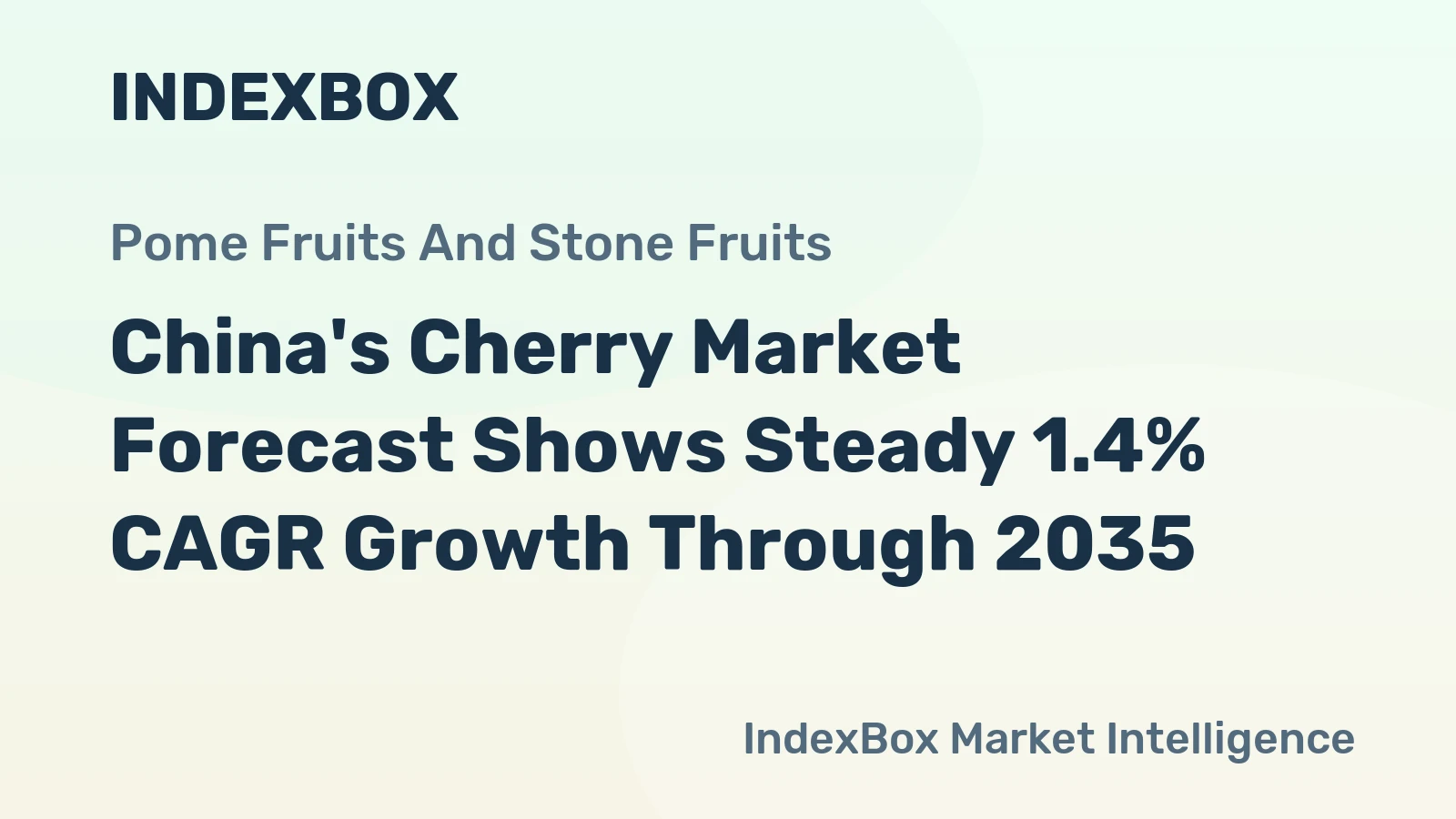China's Cherry Market Forecast Shows Steady 1.4% CAGR Growth Through 2035