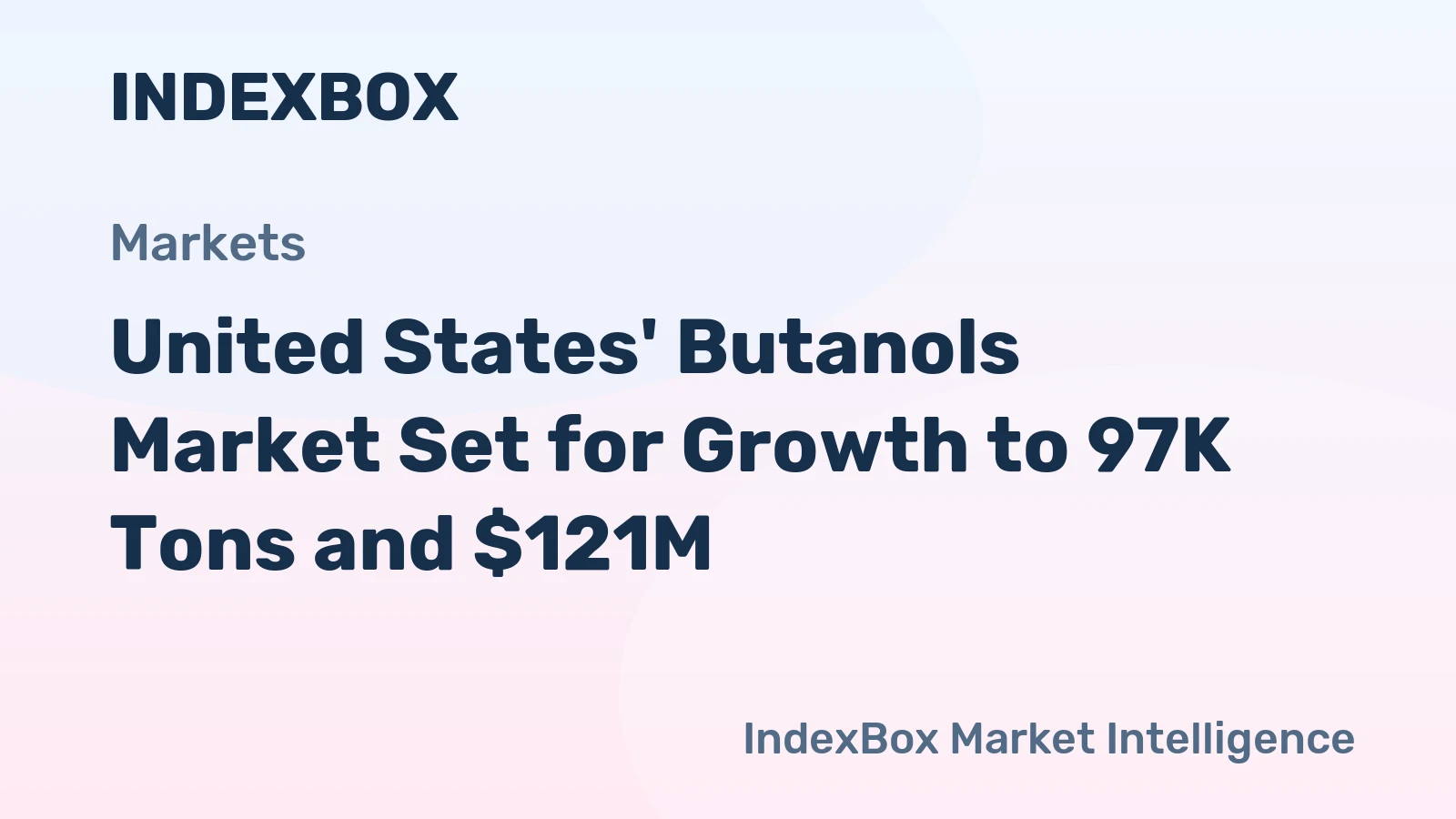 United States' Butanols Market Set for Growth to 97K Tons and $121M