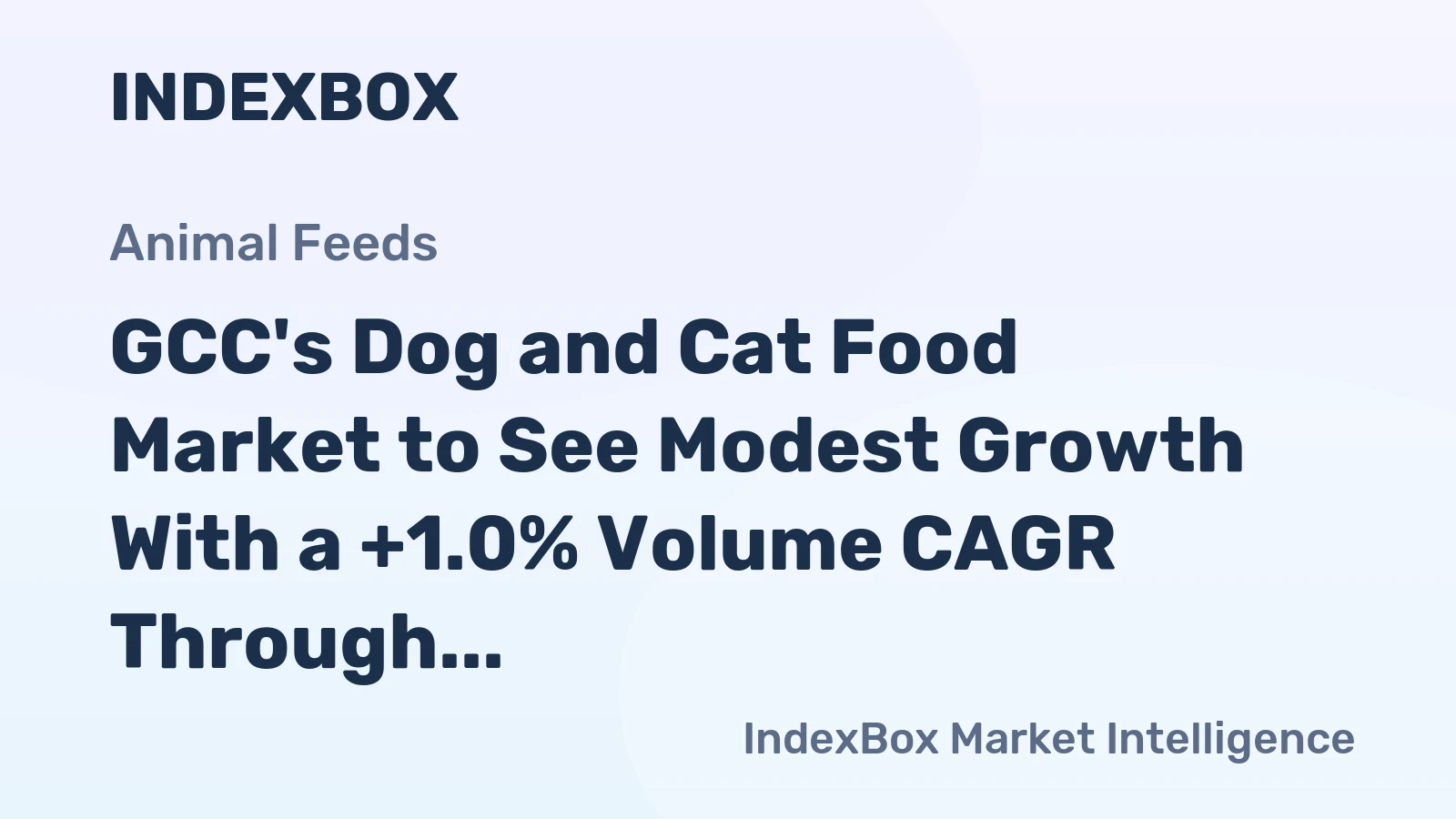 GCC's Dog and Cat Food Market to See Modest Growth With a +1.0% Volume CAGR Through 2035