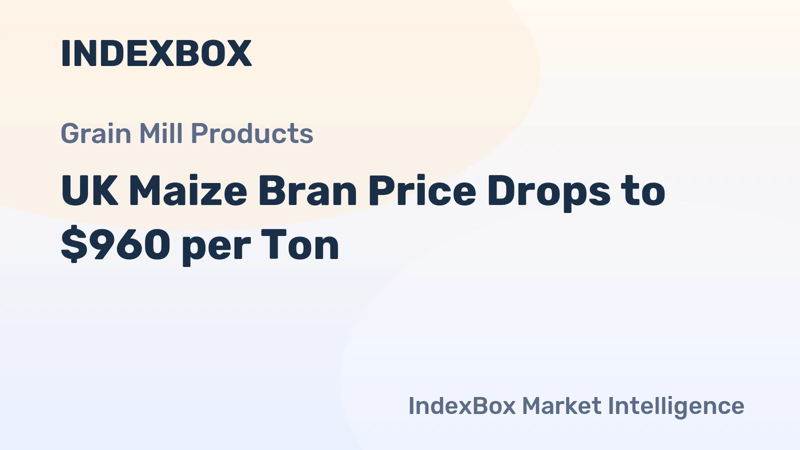 UK Maize Bran Price Drops to $960 per Ton