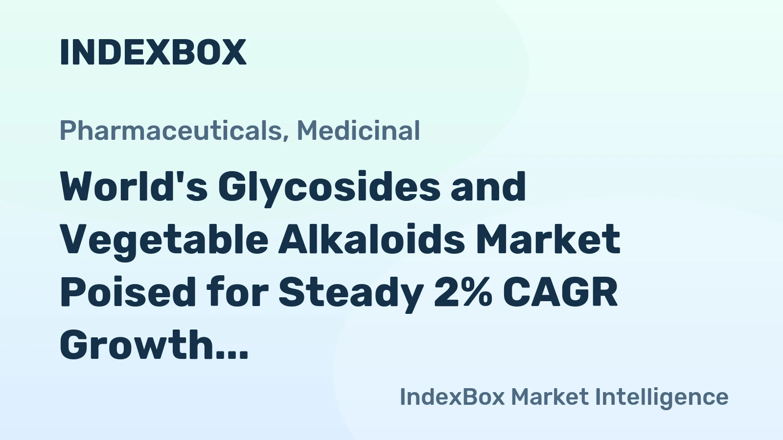 World's Glycosides and Vegetable Alkaloids Market Poised for Steady 2% CAGR Growth Through 2035