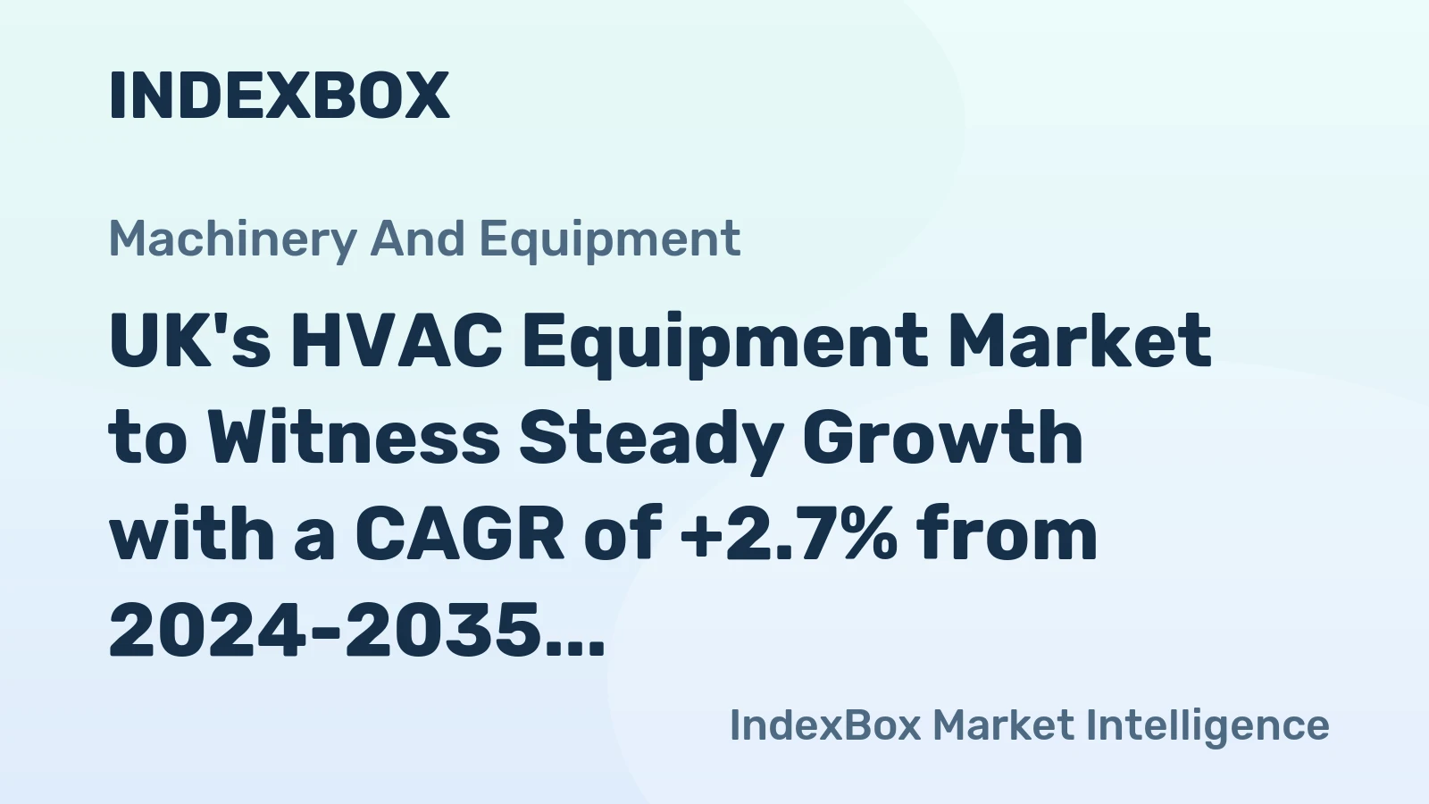 UK's HVAC Equipment Market to Witness Steady Growth with a CAGR of +2.7% from 2024-2035