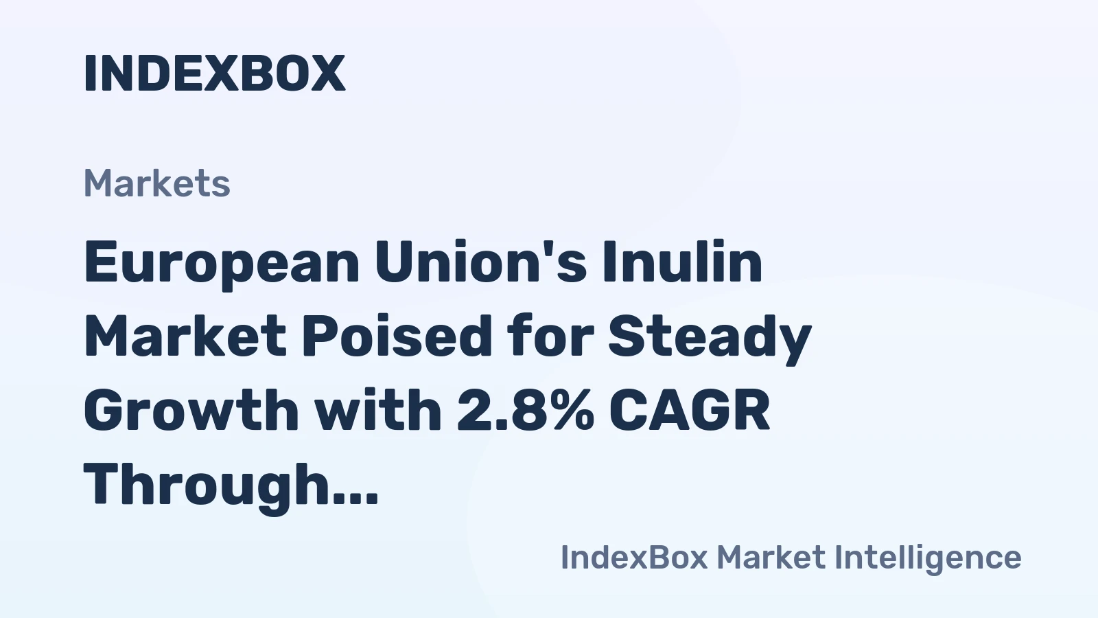 European Union's Inulin Market Poised for Steady Growth with 2.8% CAGR Through 2035