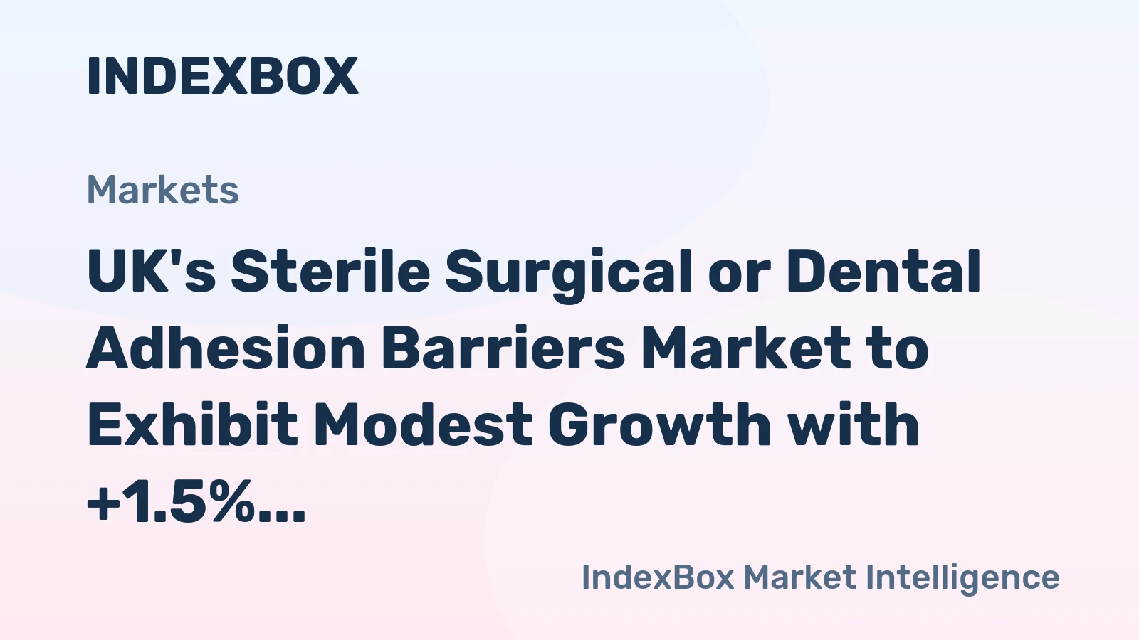 UK's Sterile Surgical or Dental Adhesion Barriers Market to Exhibit Modest Growth with +1.5% CAGR Over Next Decade