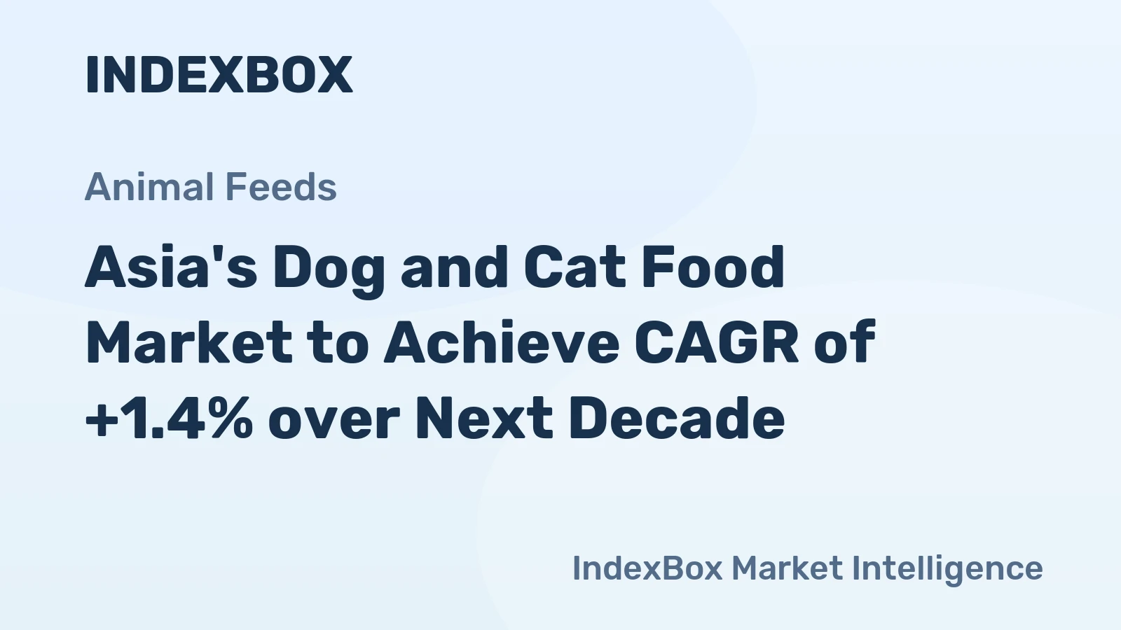 Asia's Dog and Cat Food Market to Achieve CAGR of +1.4% over Next Decade