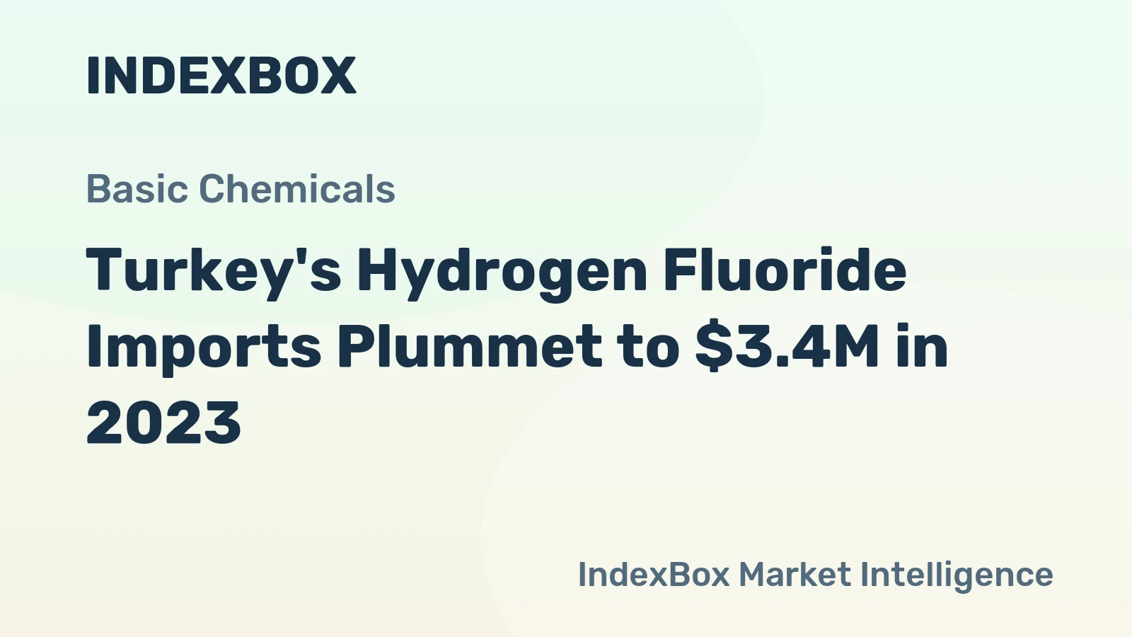 Turkey's Hydrogen Fluoride Imports Plummet to $3.4M in 2023