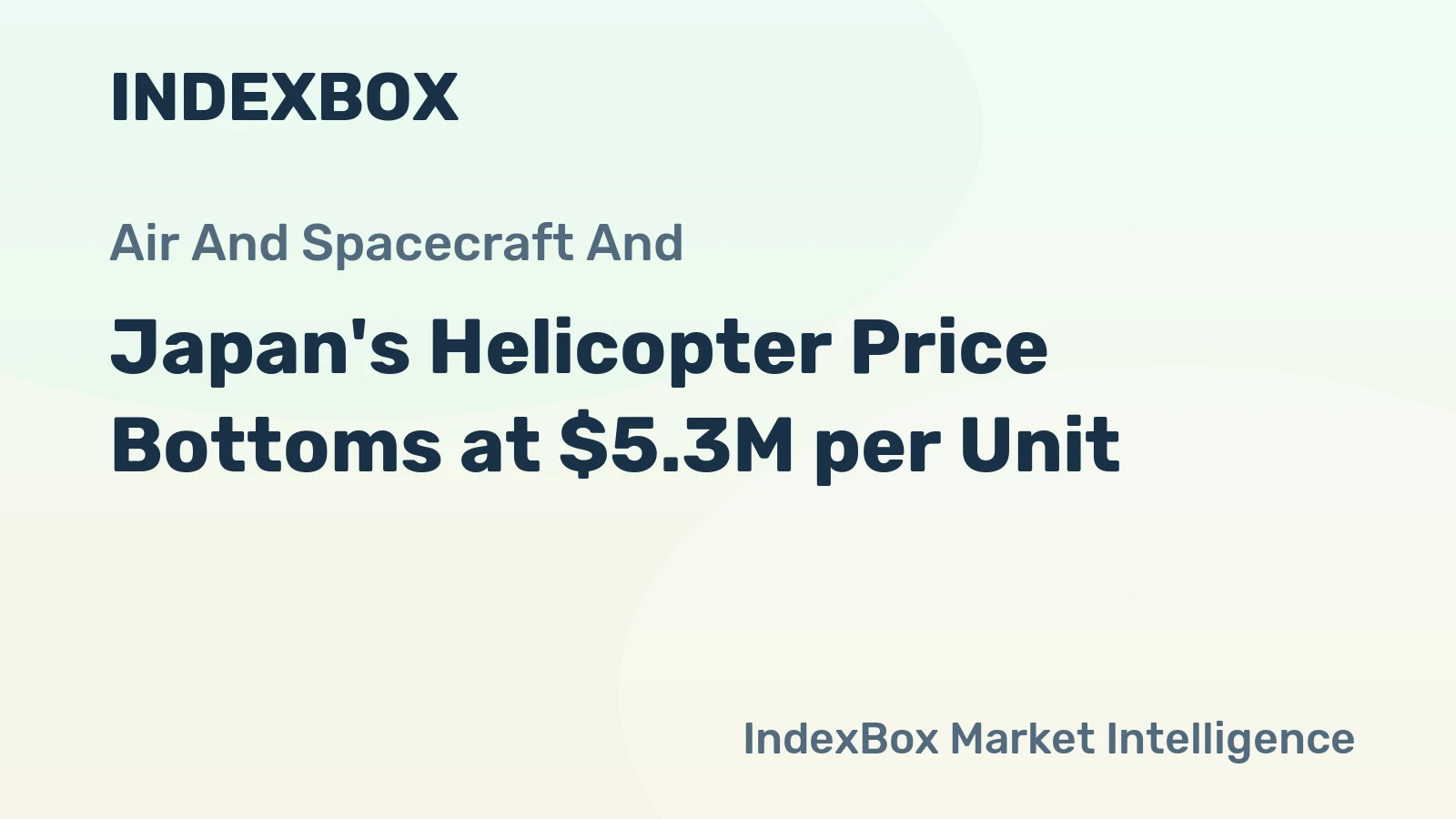 Japan's Helicopter Price Bottoms at $5.3M per Unit