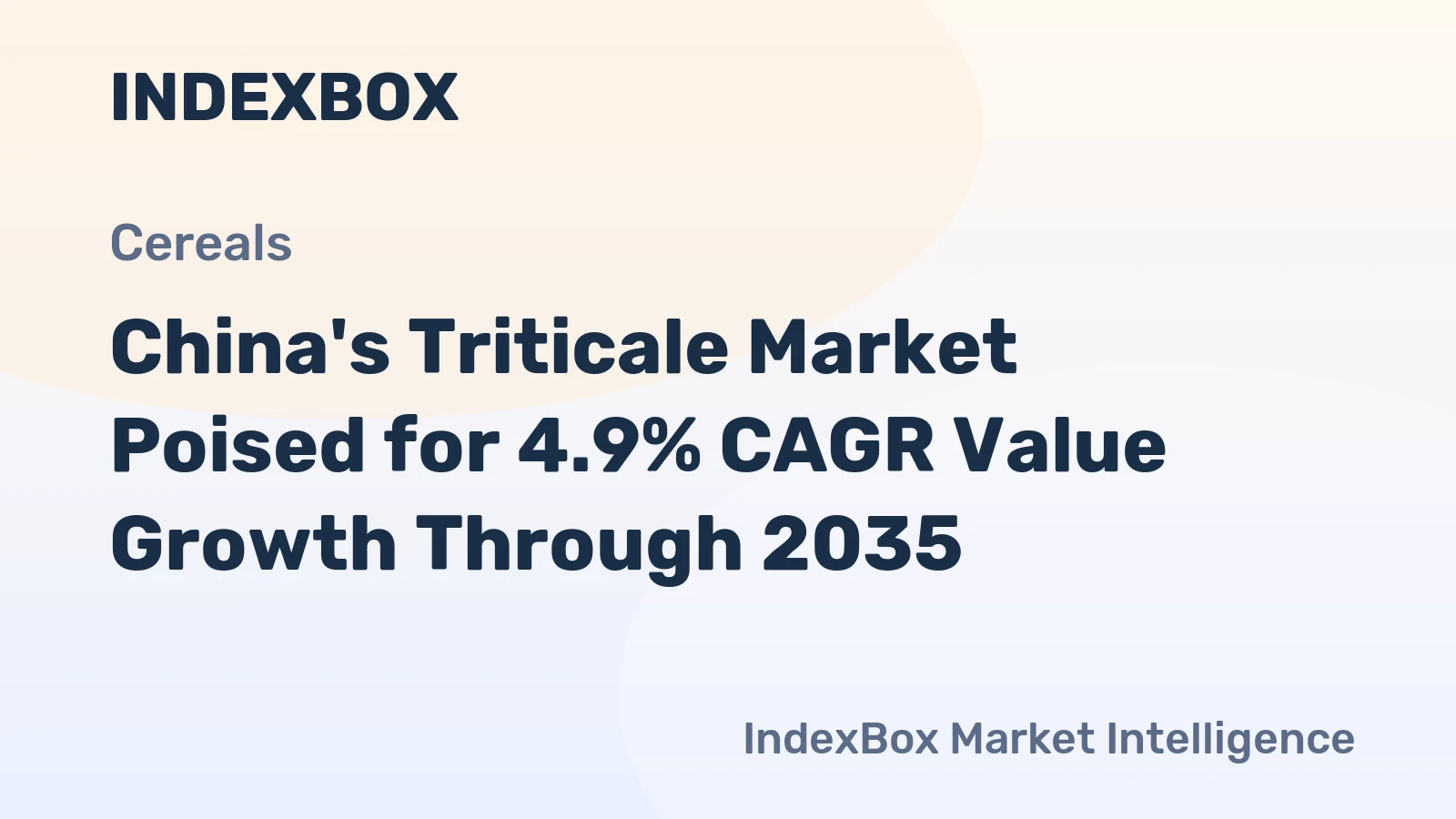 China's Triticale Market Poised for 4.9% CAGR Value Growth Through 2035