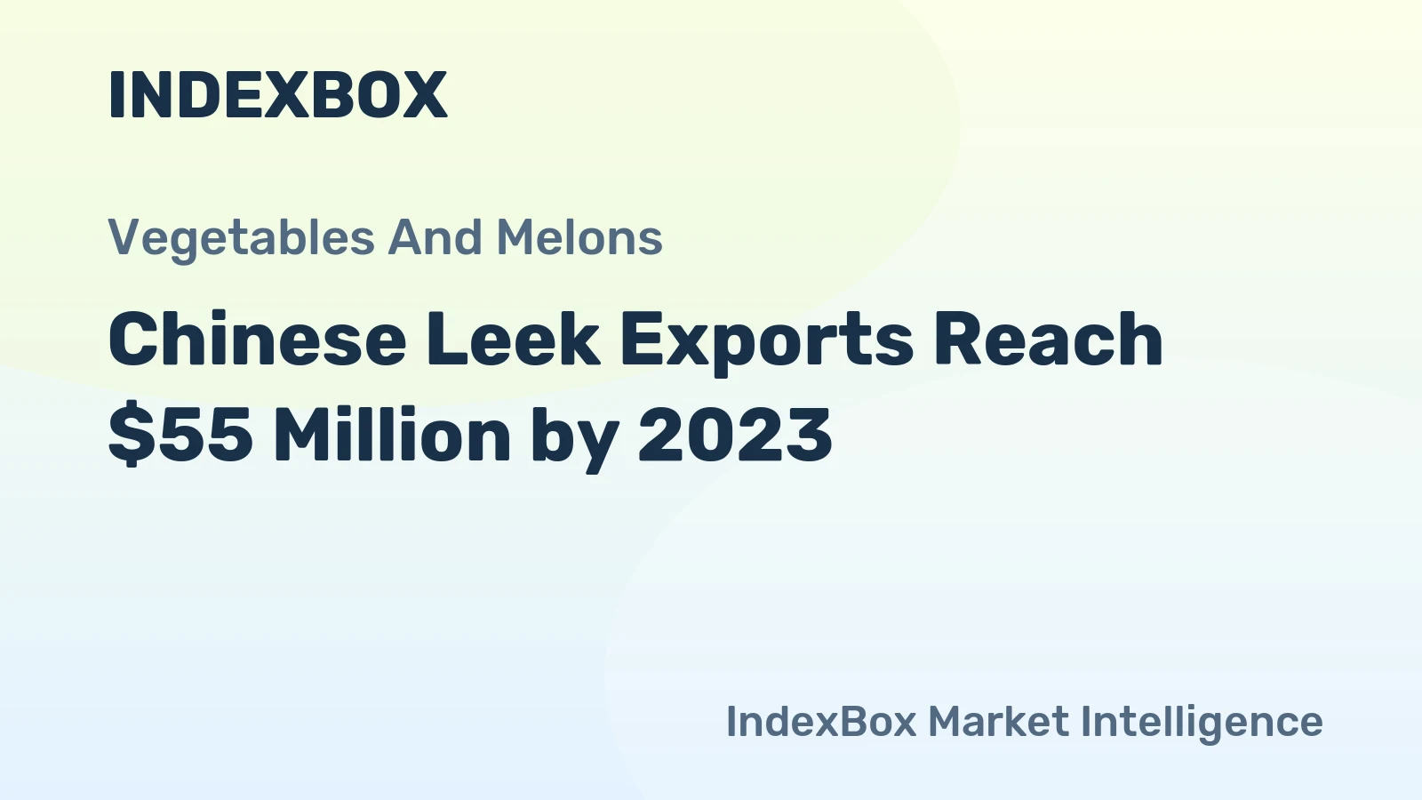 Chinese Leek Exports Reach $55 Million by 2023