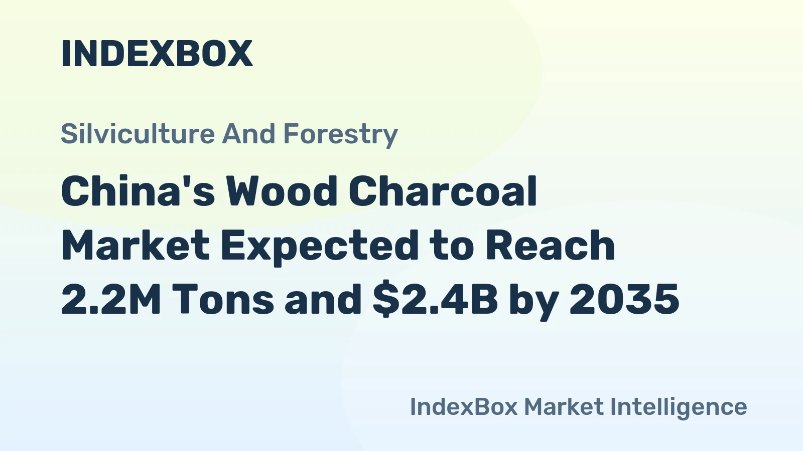 China's Wood Charcoal Market Expected to Reach 2.2M Tons and $2.4B by 2035
