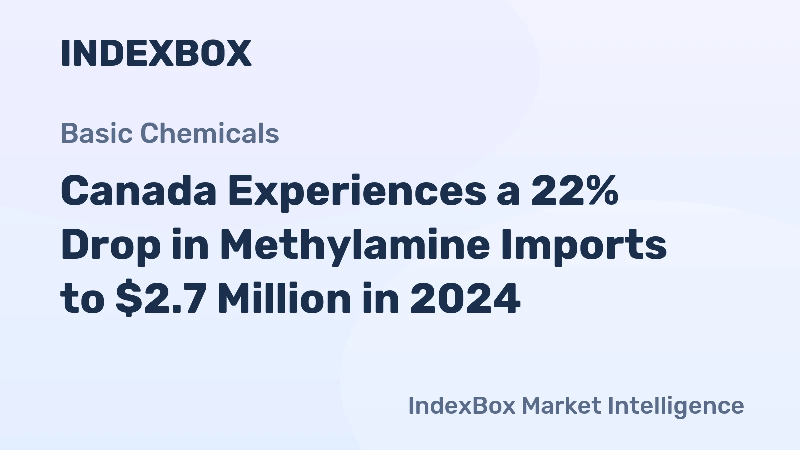 Canada Experiences a 22% Drop in Methylamine Imports to $2.7 Million in 2024