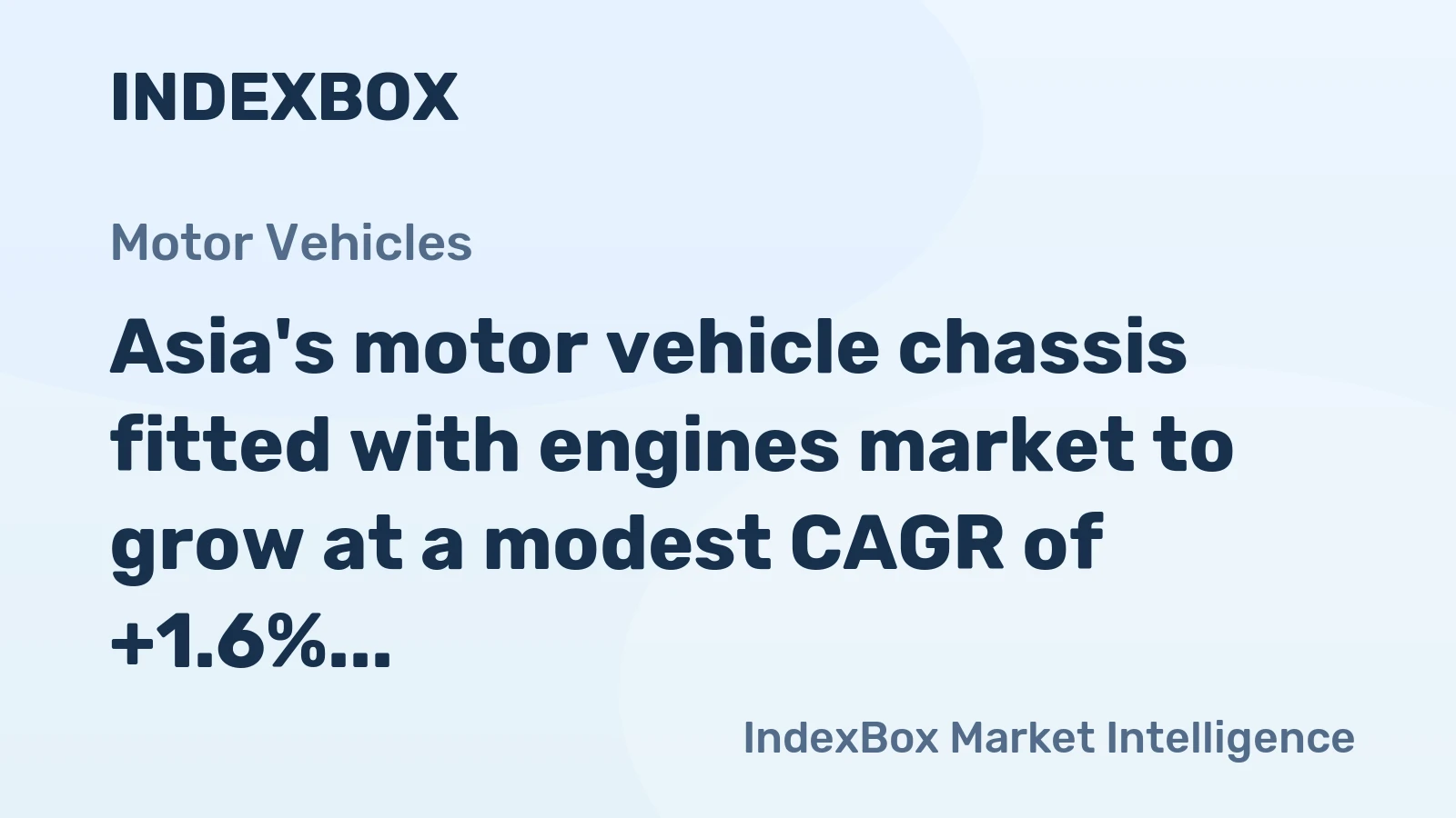 Asia's motor vehicle chassis fitted with engines market to grow at a modest CAGR of +1.6% through 2035, reaching $53.2B, driven by sustained regional demand.