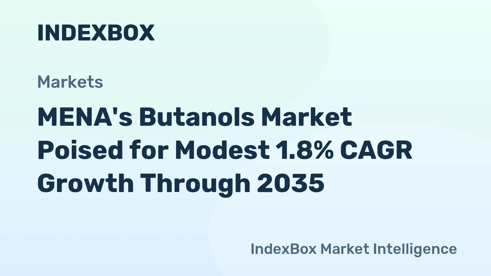 MENA's Butanols Market Poised for Modest 1.8% CAGR Growth Through 2035