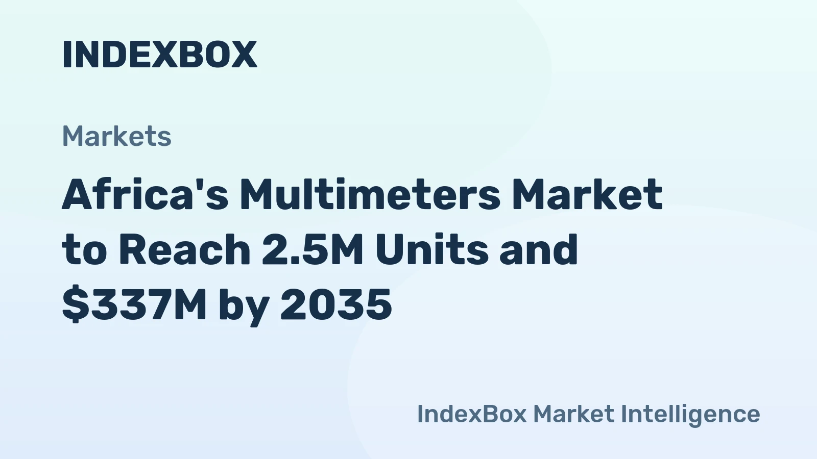 Africa's Multimeters Market to Reach 2.5M Units and $337M by 2035