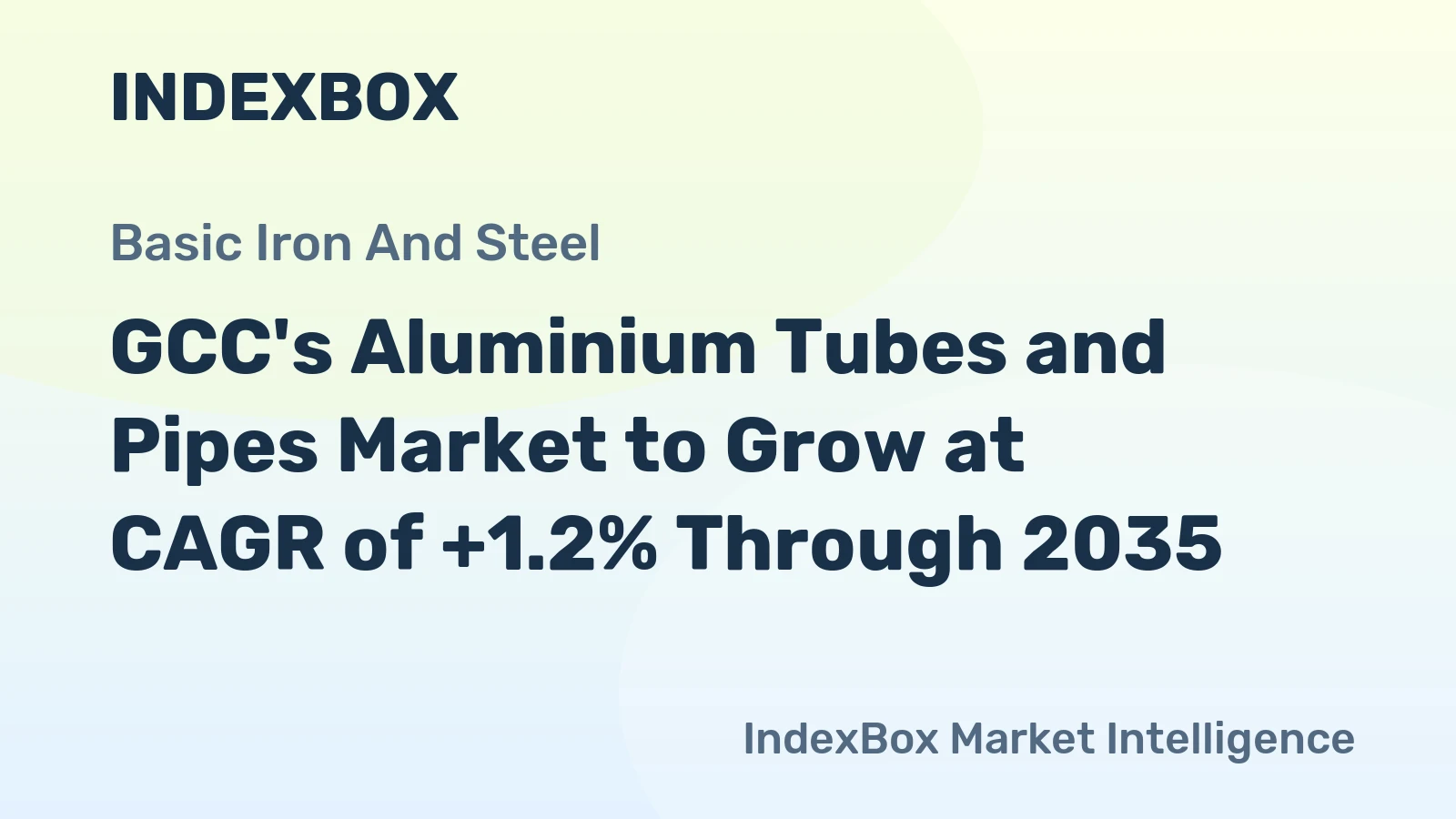 GCC's Aluminium Tubes and Pipes Market to Grow at CAGR of +1.2% Through 2035
