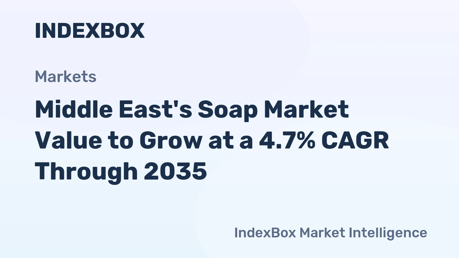 Middle East's Soap Market Value to Grow at a 4.7% CAGR Through 2035