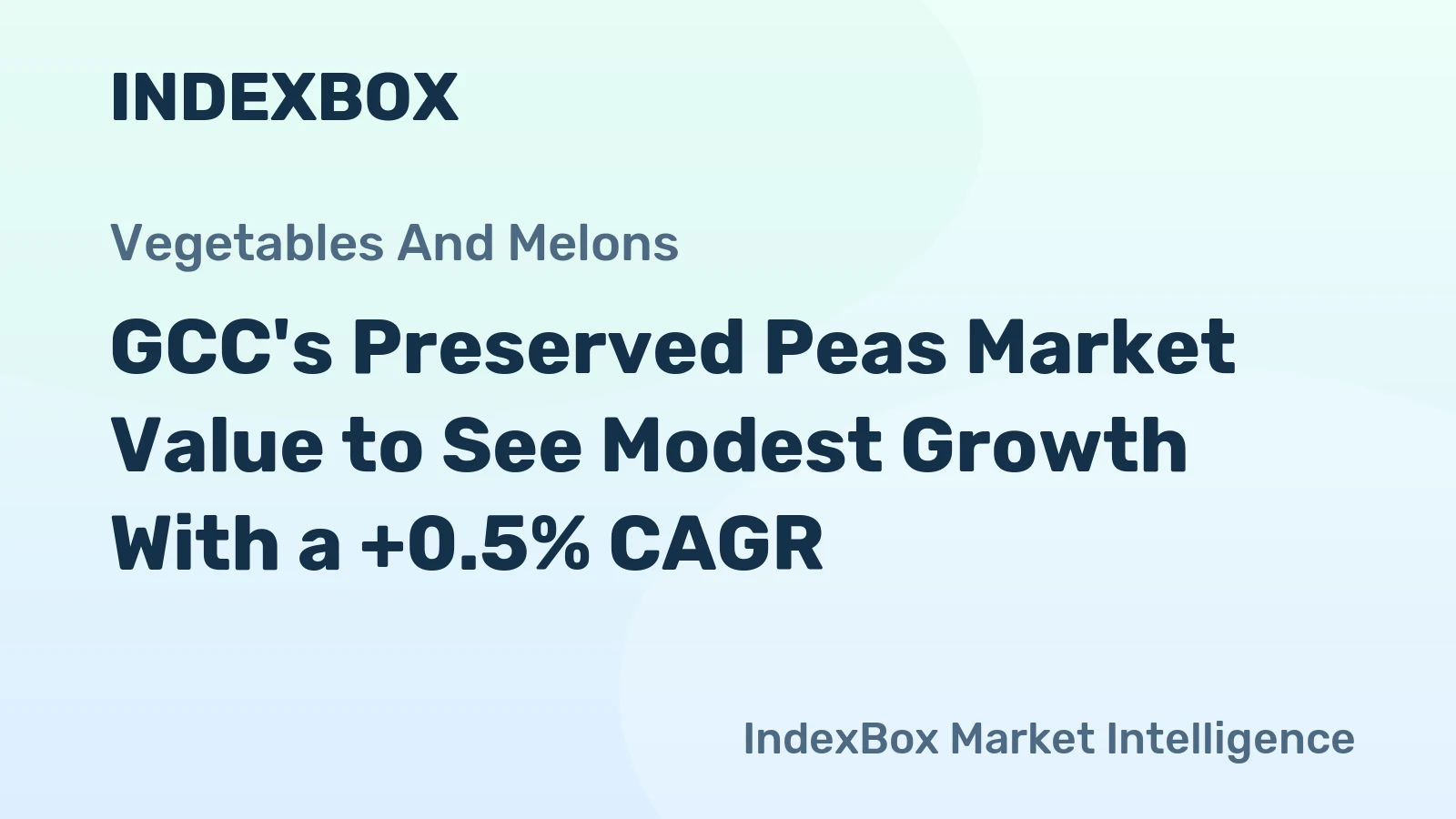 GCC's Preserved Peas Market Value to See Modest Growth With a +0.5% CAGR