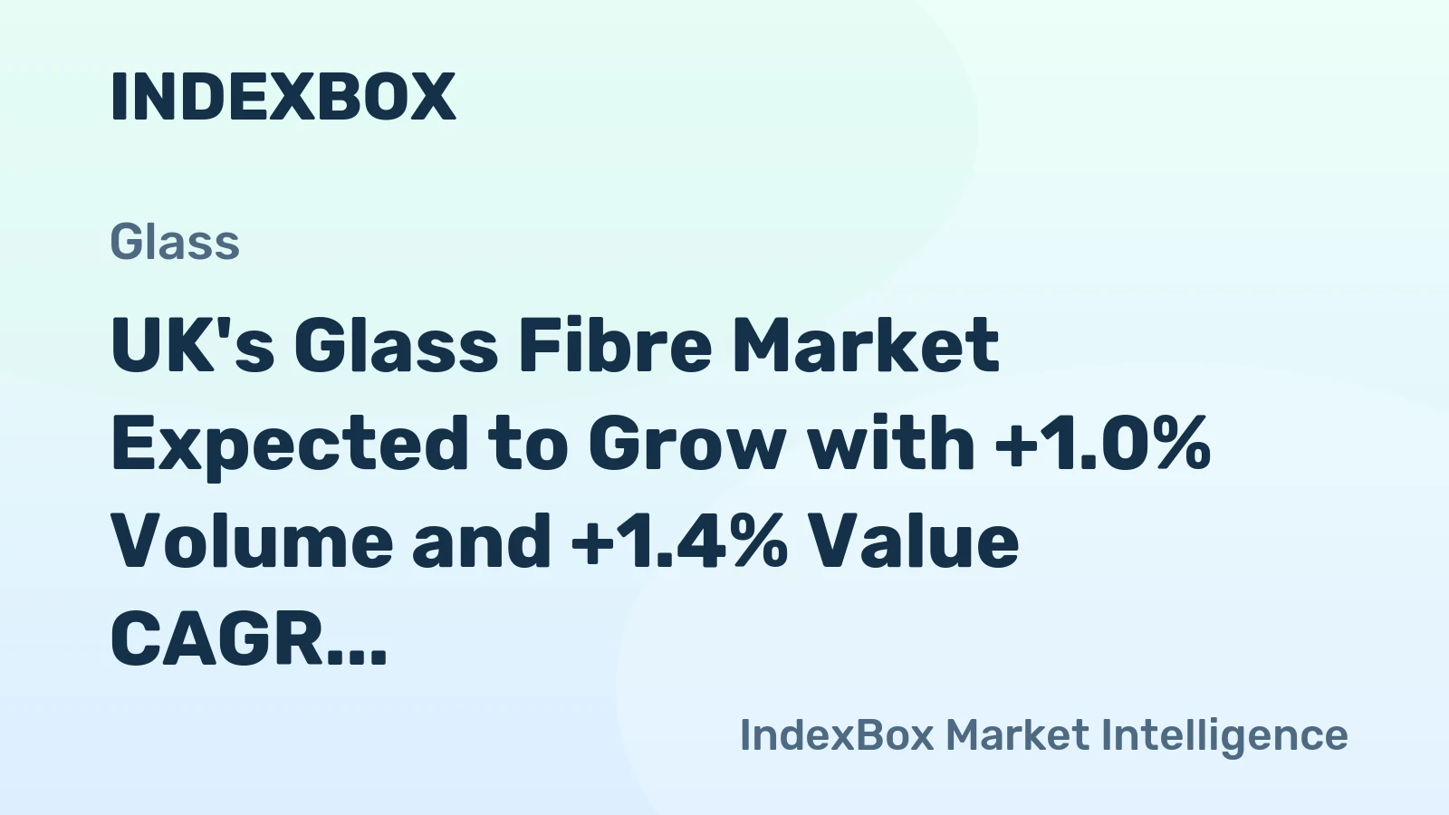 UK's Glass Fibre Market Expected to Grow with +1.0% Volume and +1.4% Value CAGR by 2035