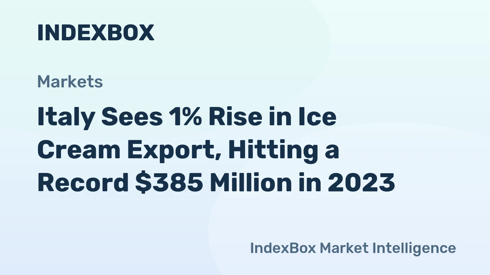 Italy Sees 1% Rise in Ice Cream Export, Hitting a Record $385 Million in 2023