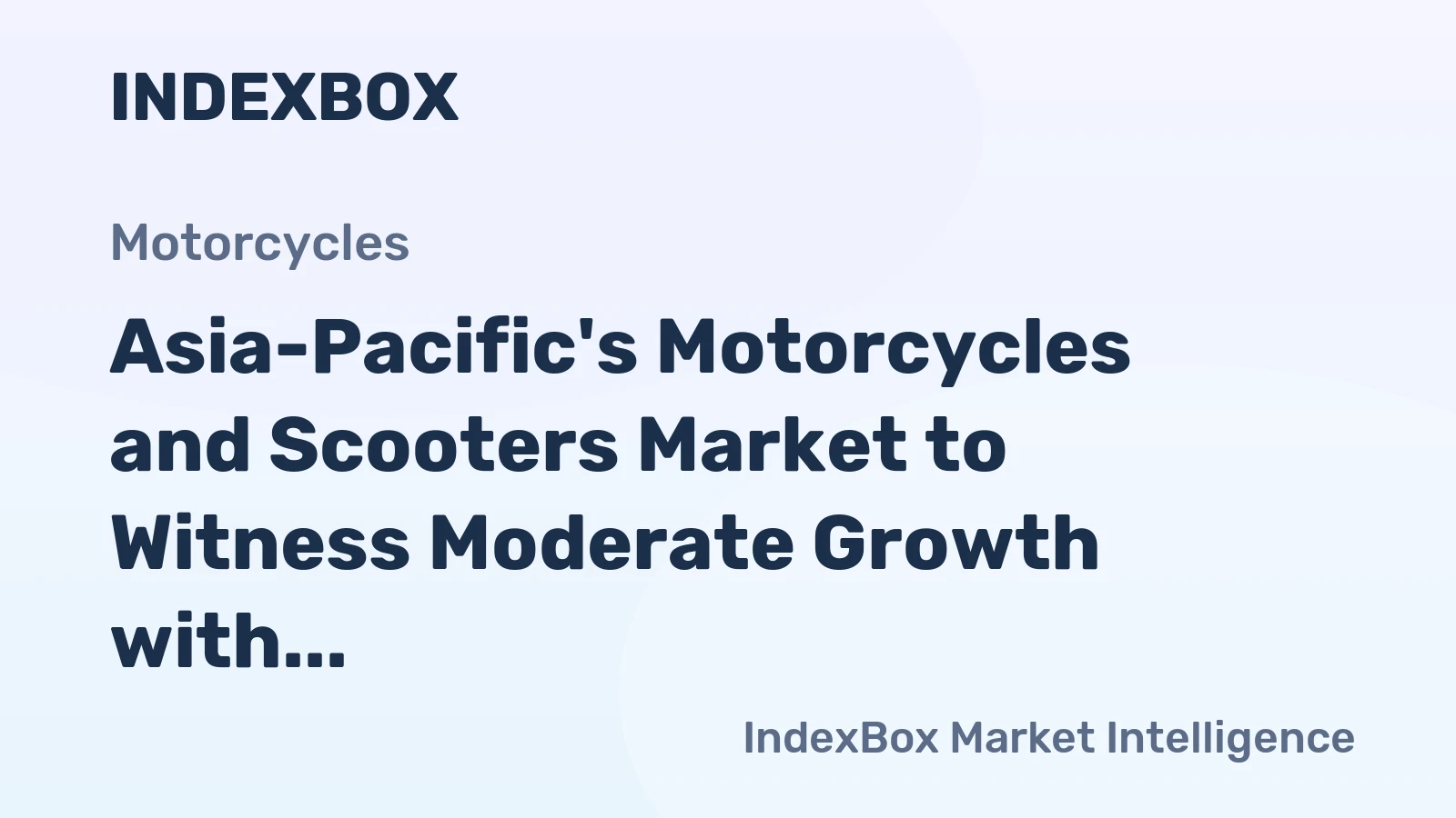 Asia-Pacific's Motorcycles and Scooters Market to Witness Moderate Growth with a CAGR of +1.1% from 2024 to 2035