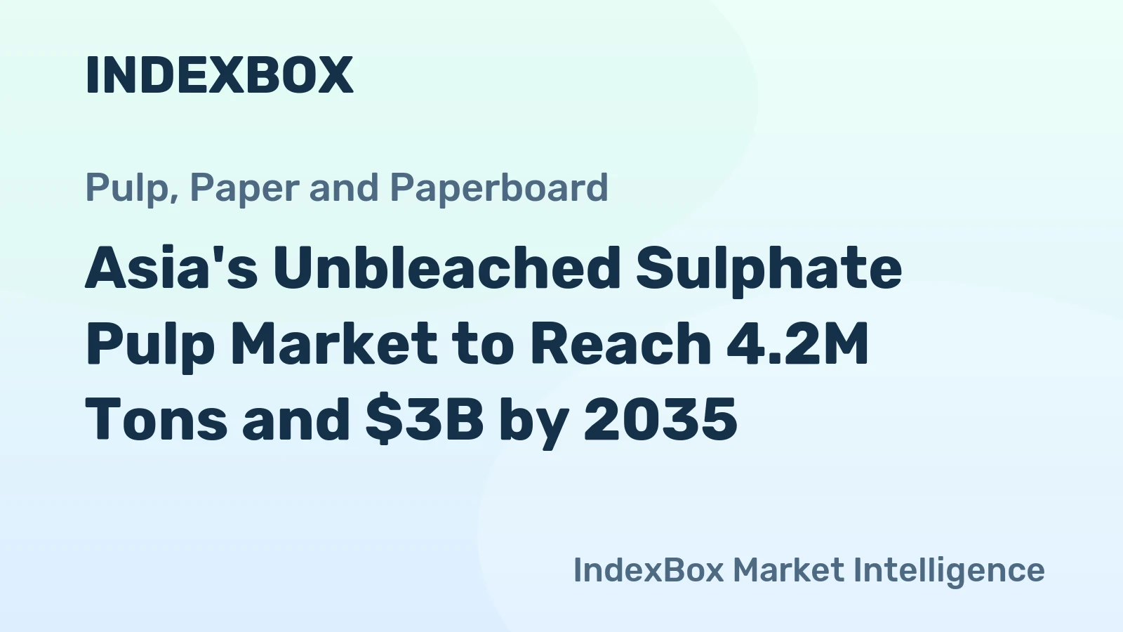 Asia's Unbleached Sulphate Pulp Market to Reach 4.2M Tons and $3B by 2035
