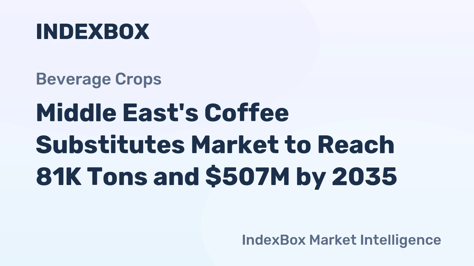Middle East's Coffee Substitutes Market to Reach 81K Tons and $507M by 2035