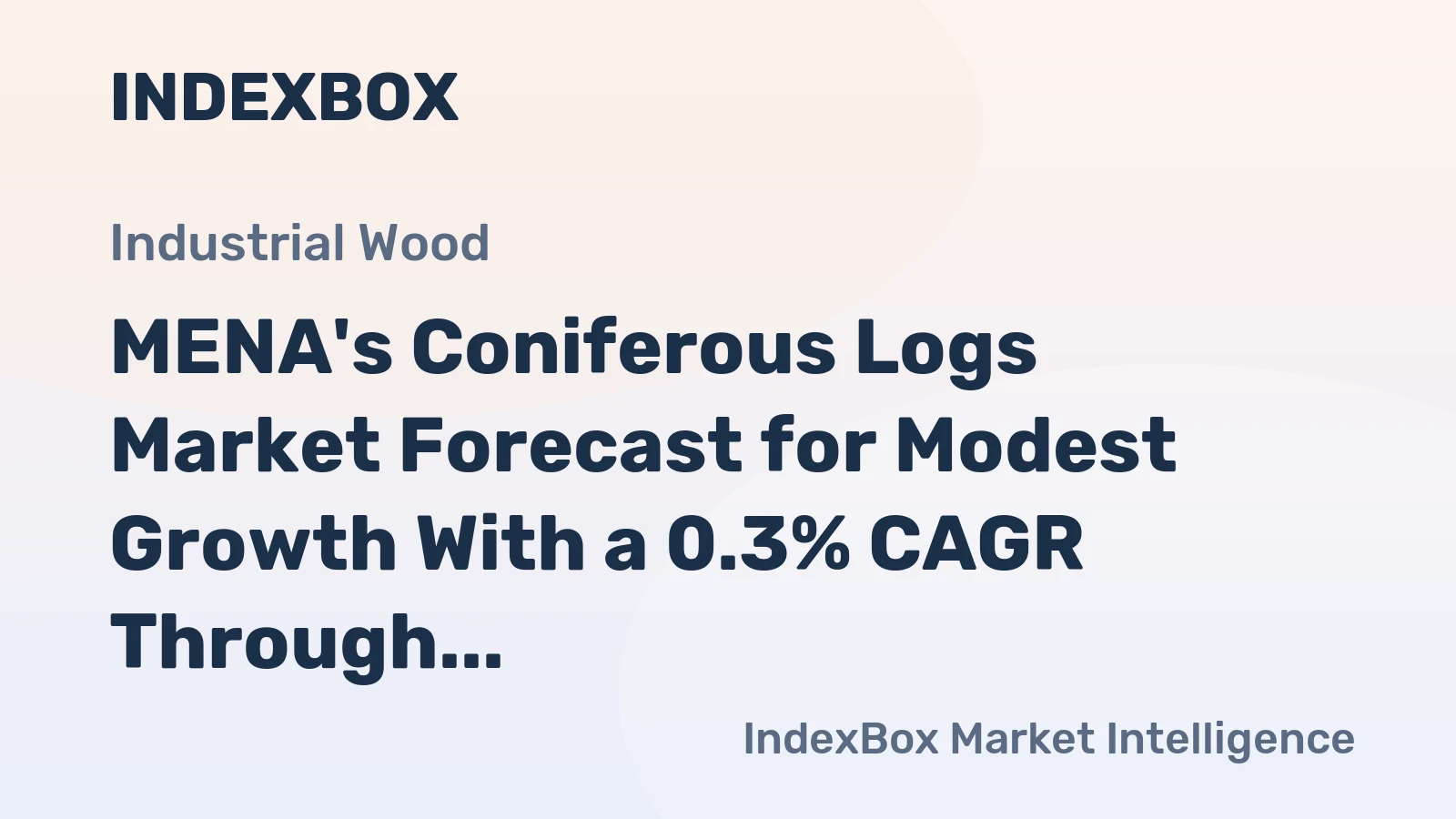 MENA's Coniferous Logs Market Forecast for Modest Growth With a 0.3% CAGR Through 2035