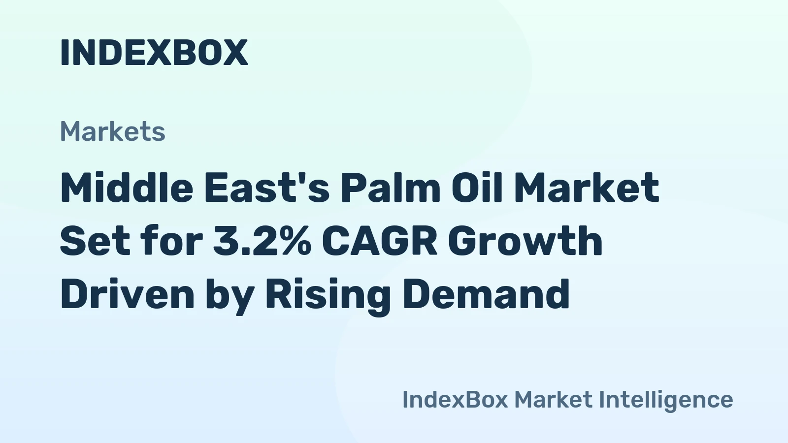Middle East's Palm Oil Market Set for 3.2% CAGR Growth Driven by Rising Demand