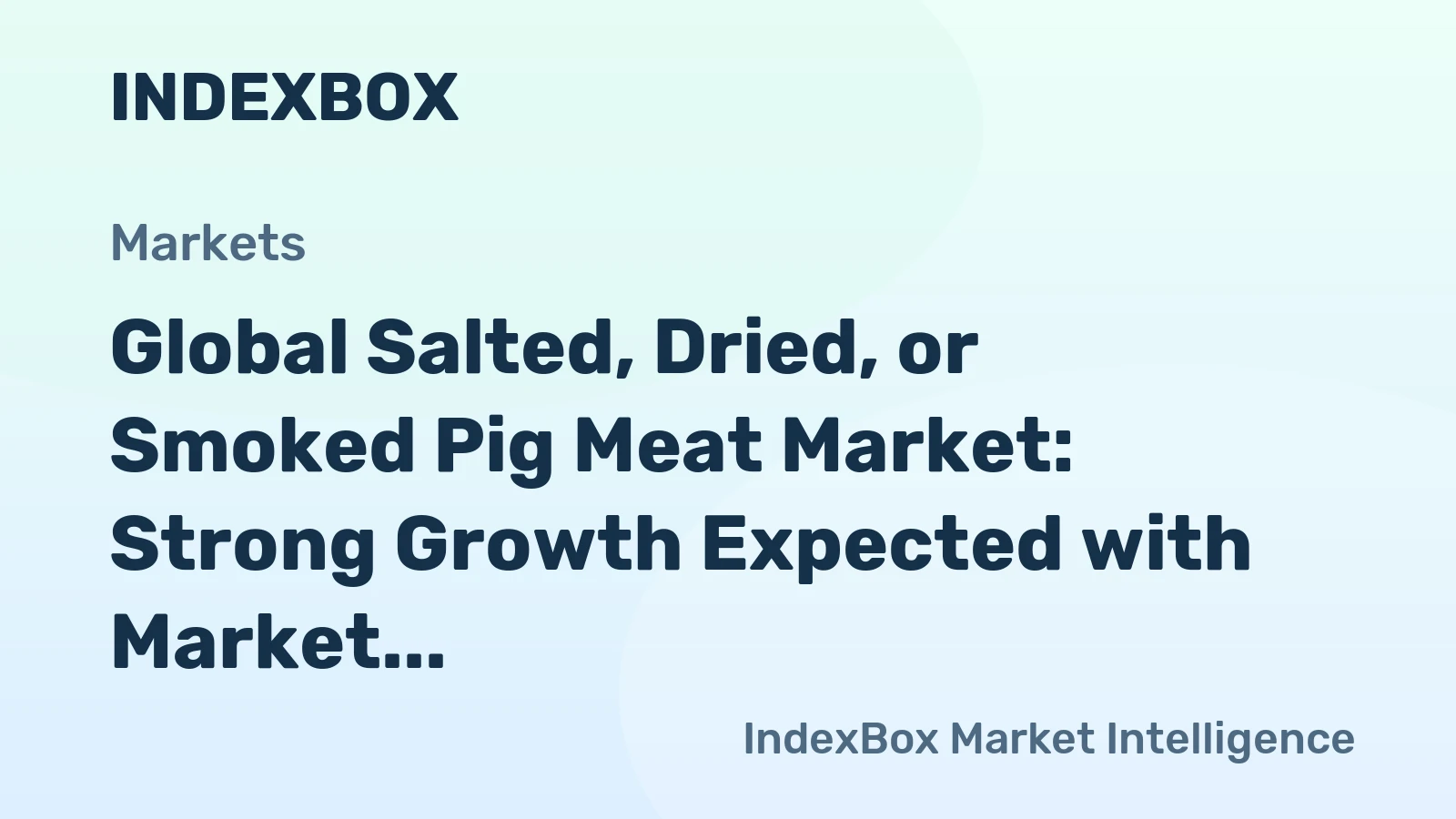Global Salted, Dried, or Smoked Pig Meat Market: Strong Growth Expected with Market Volume Reaching 1.4M Tons and Market Value at $8.8B by 2035