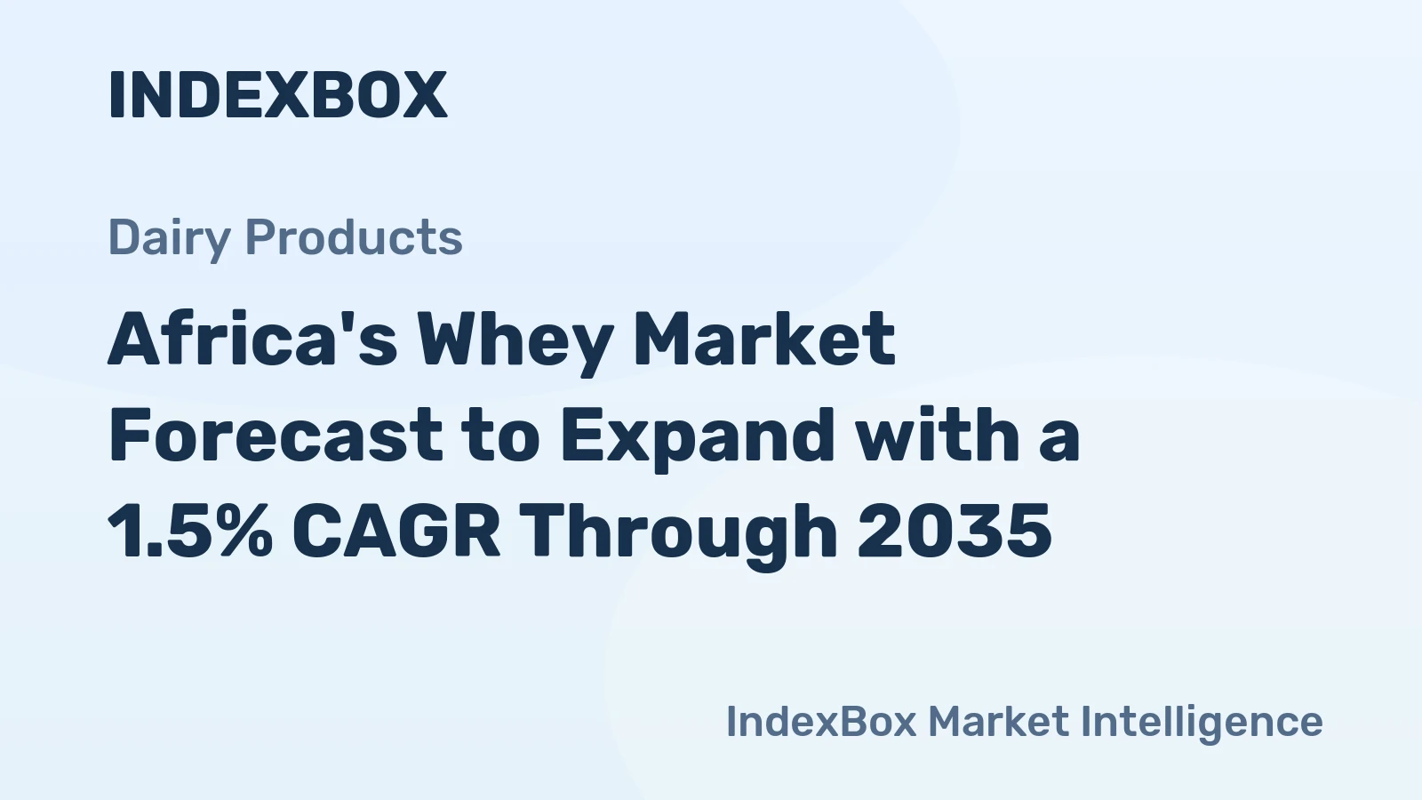 Africa's Whey Market Forecast to Expand with a 1.5% CAGR Through 2035