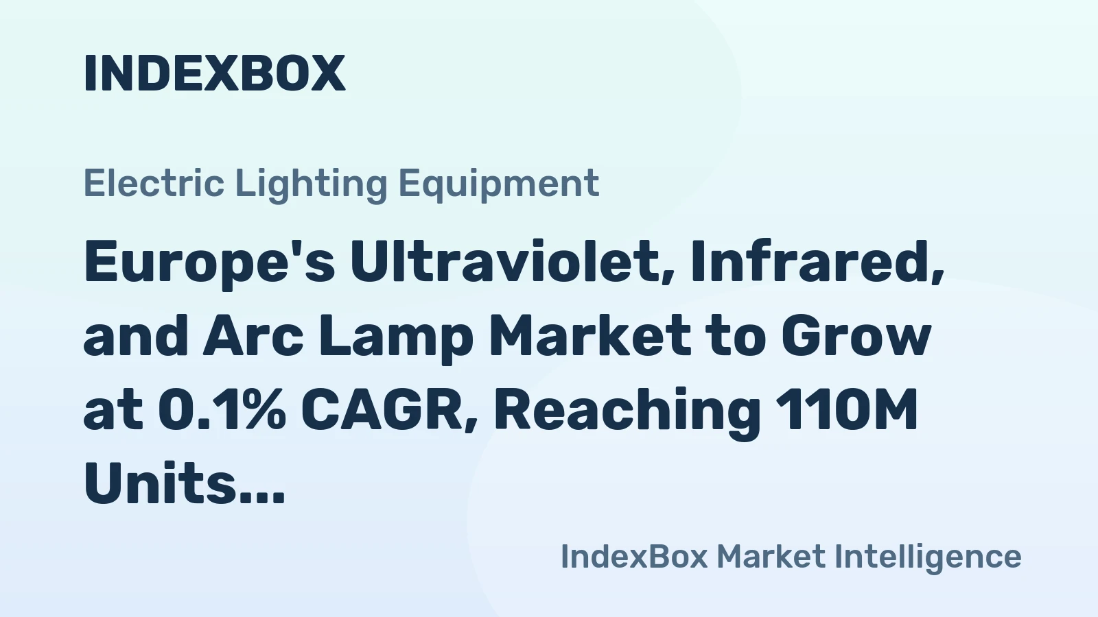 Europe's Ultraviolet, Infrared, and Arc Lamp Market to Grow at 0.1% CAGR, Reaching 110M Units by 2035