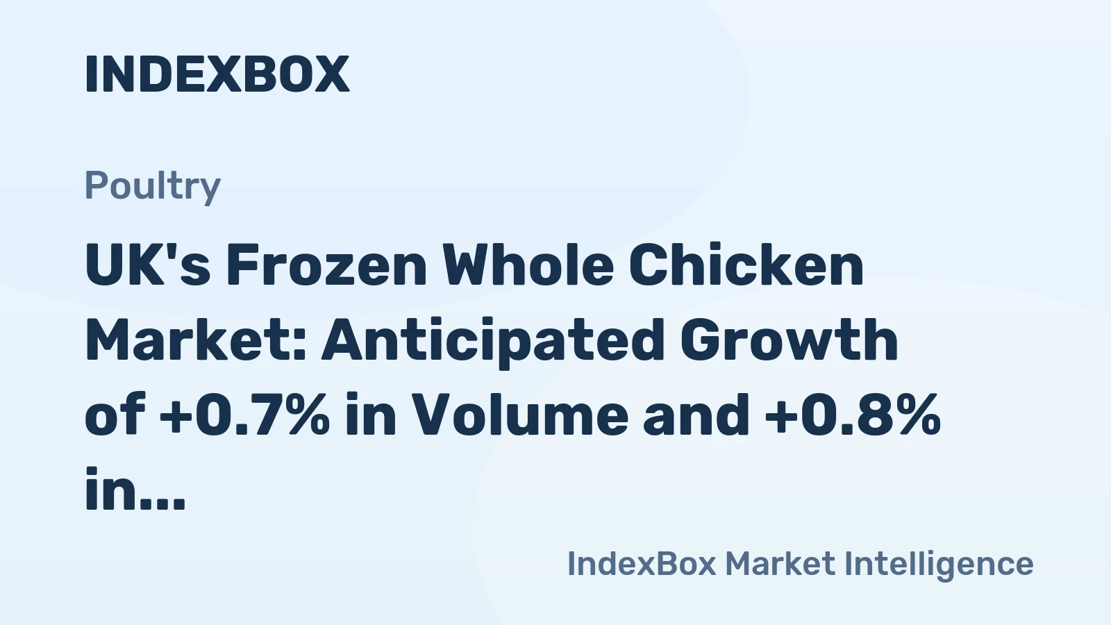 UK's Frozen Whole Chicken Market: Anticipated Growth of +0.7% in Volume and +0.8% in Value by 2035