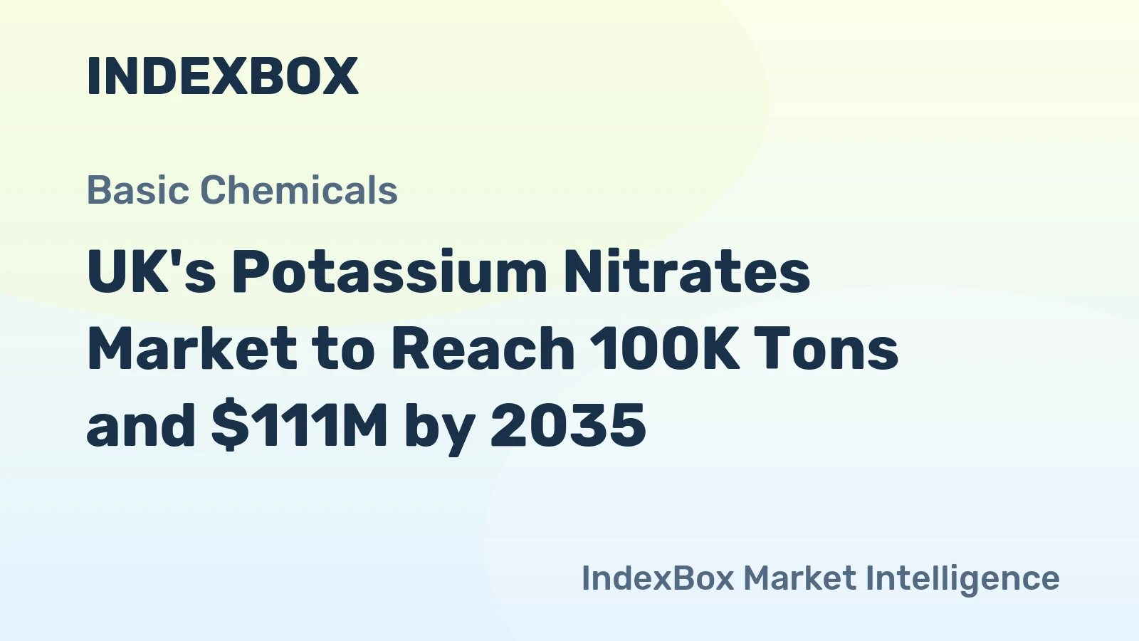 UK's Potassium Nitrates Market to Reach 100K Tons and $111M by 2035