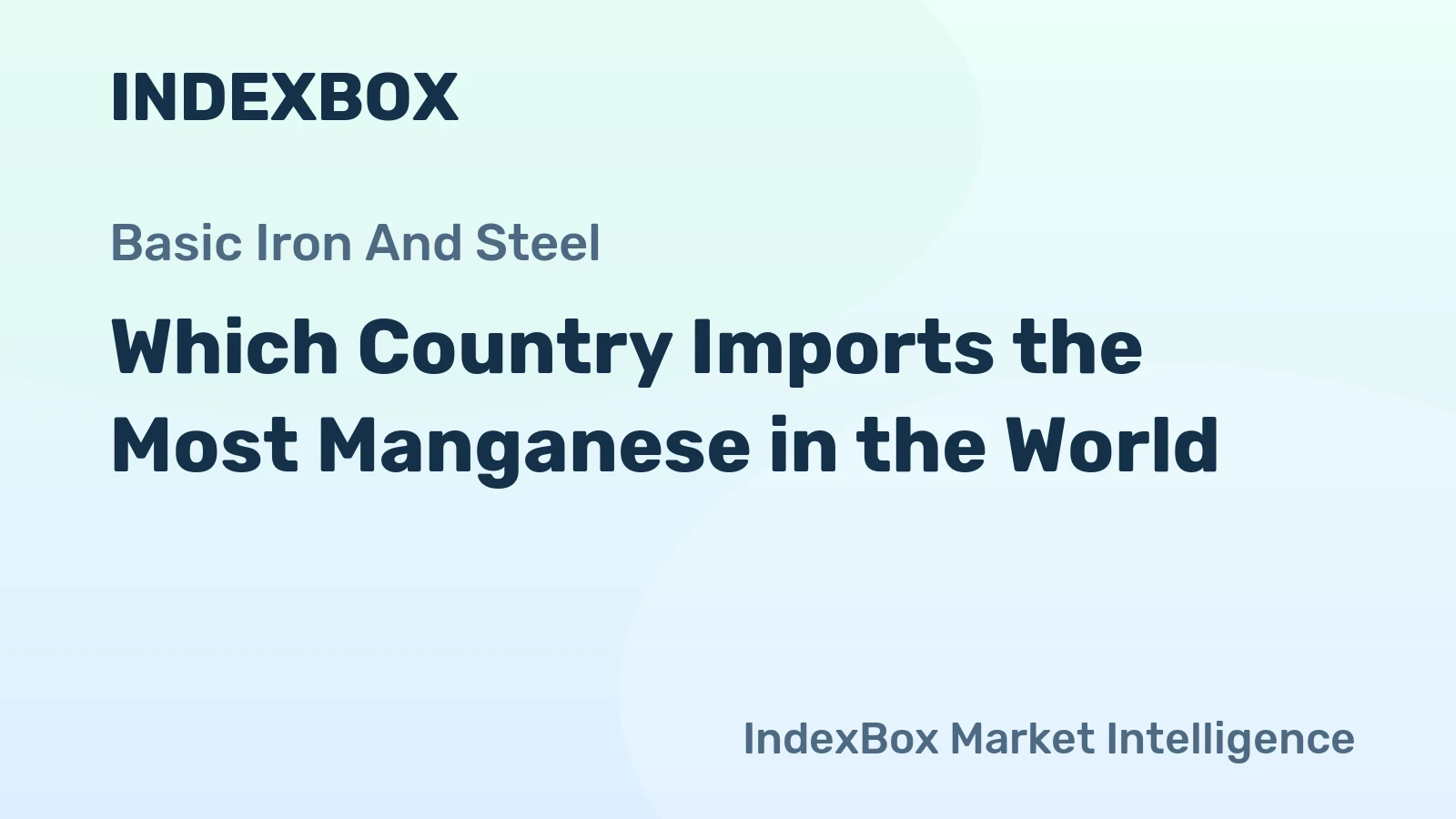 Which Country Imports the Most Manganese in the World?