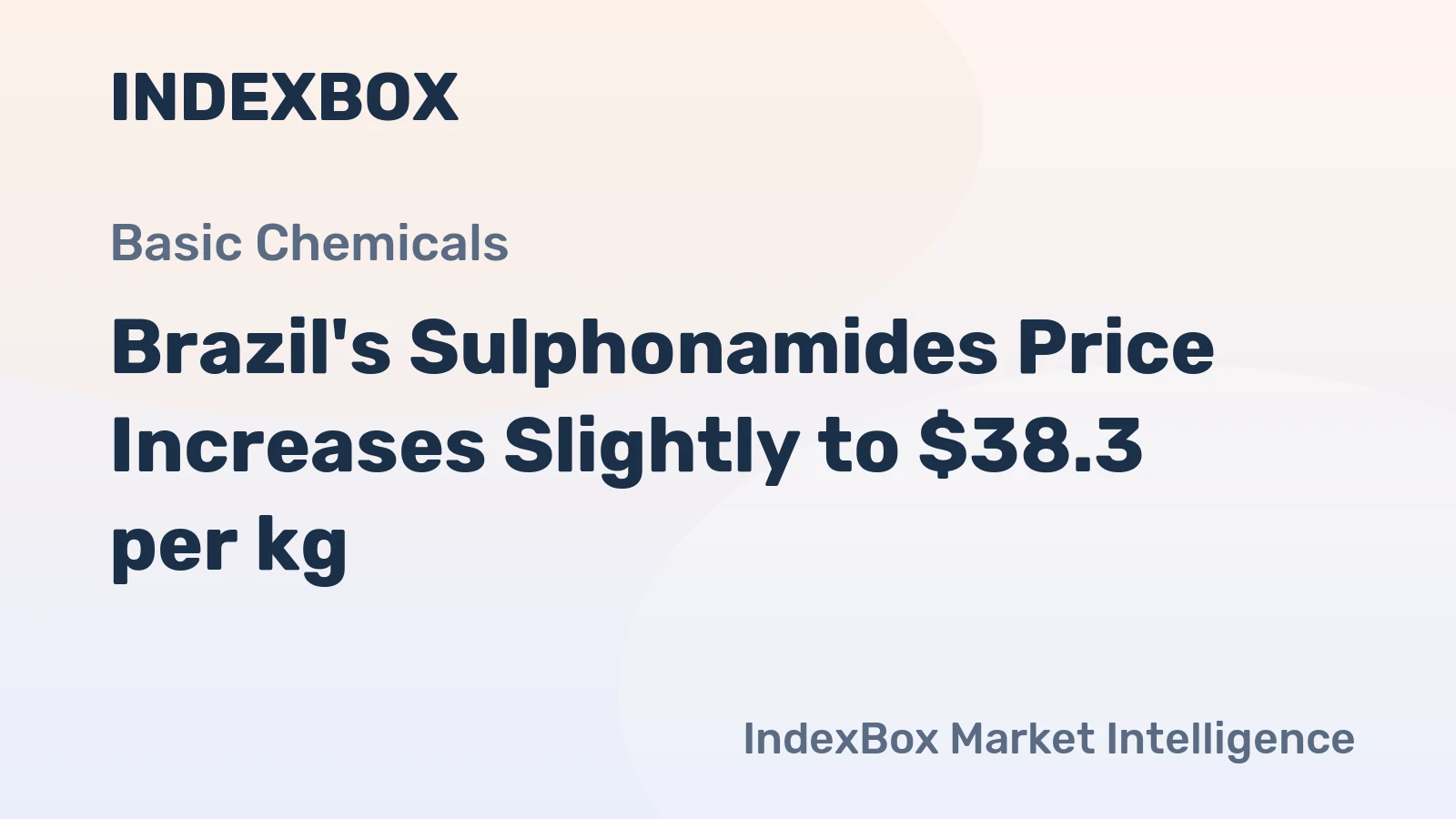 Brazil's Sulphonamides Price Increases Slightly to $38.3 per kg