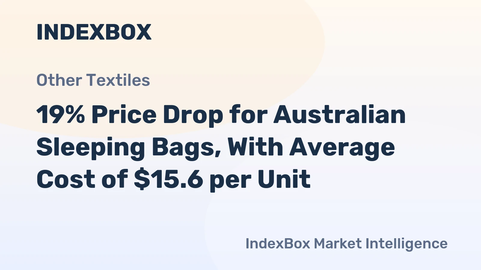 19% Price Drop for Australian Sleeping Bags, With Average Cost of $15.6 per Unit