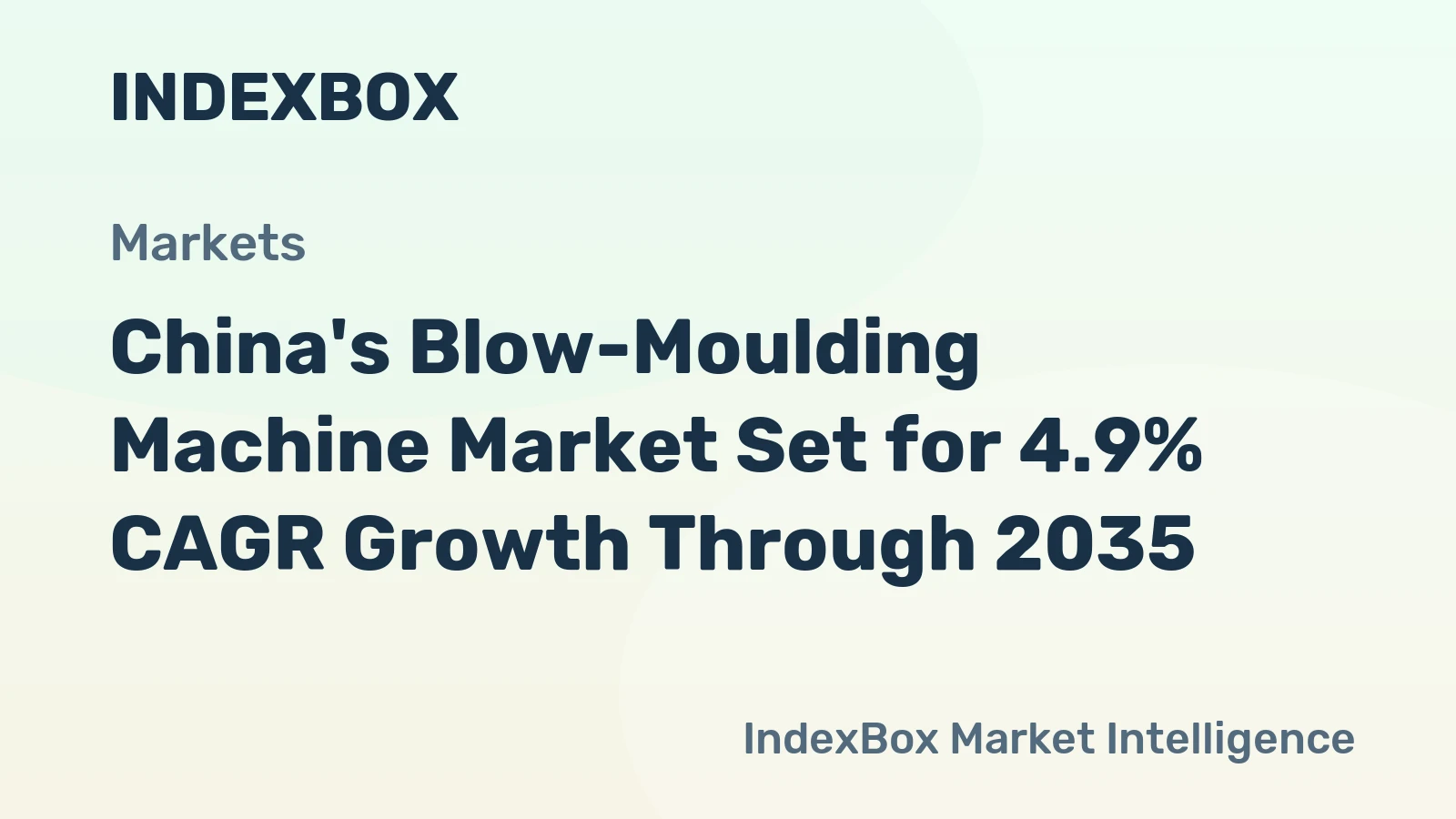 China's Blow-Moulding Machine Market Set for 4.9% CAGR Growth Through 2035