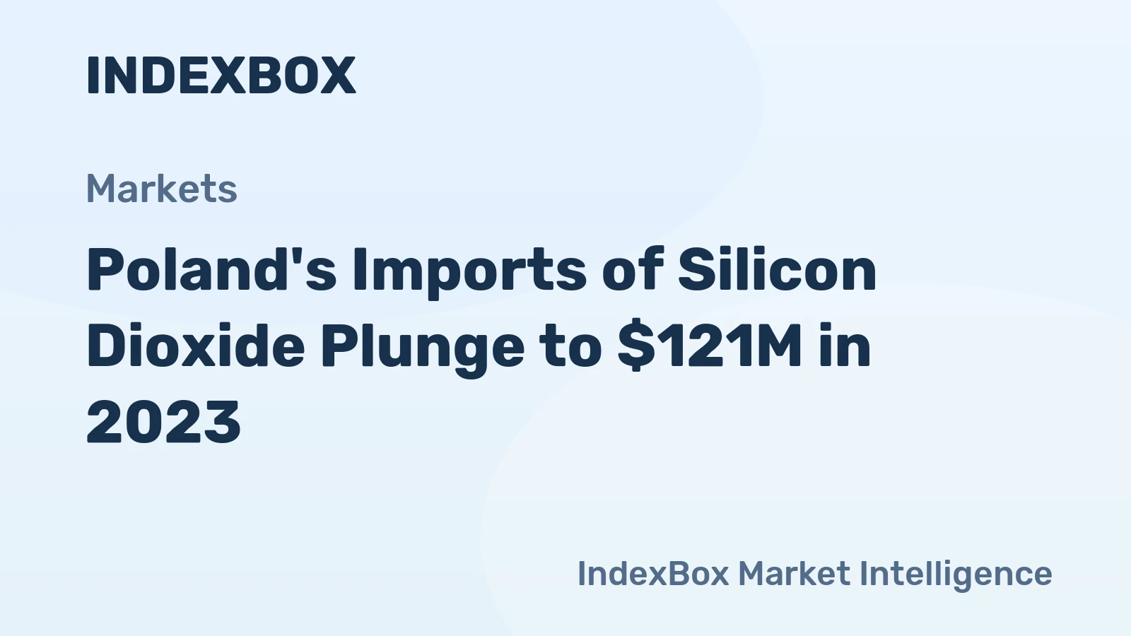 Poland's Imports of Silicon Dioxide Plunge to $121M in 2023