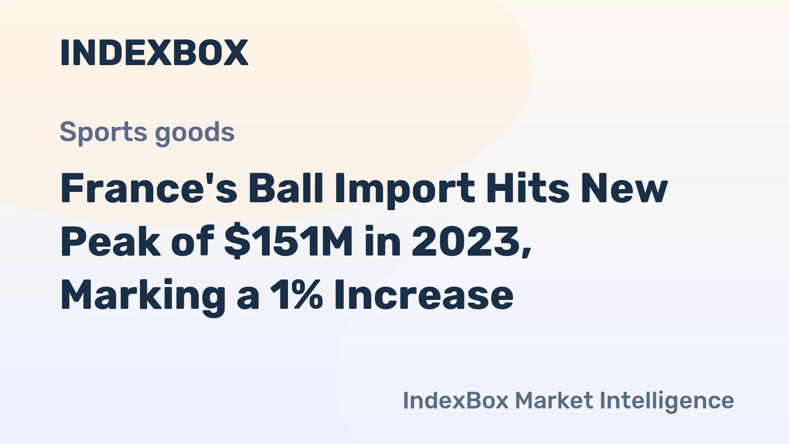 France's Ball Import Hits New Peak of $151M in 2023, Marking a 1% Increase