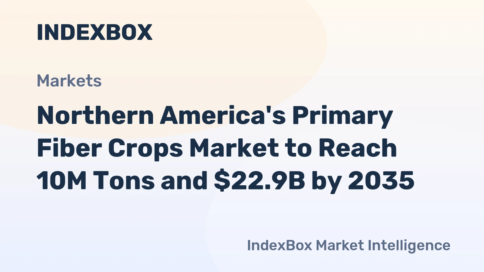 Northern America's Primary Fiber Crops Market to Reach 10M Tons and $22.9B by 2035